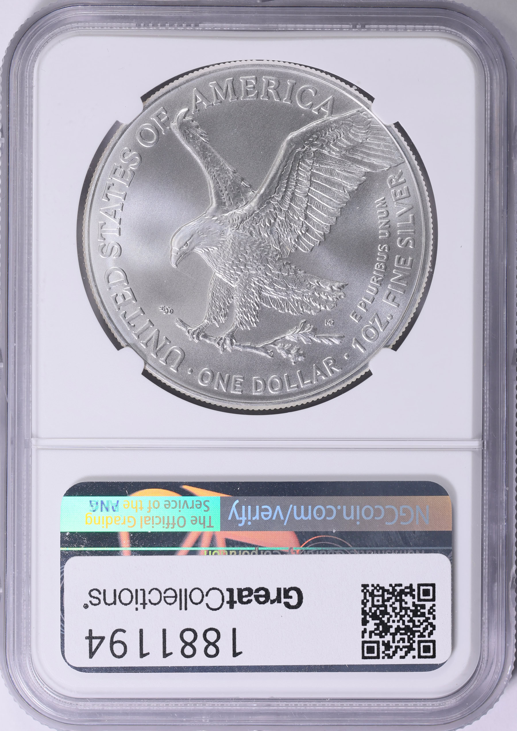 2021 $1 Silver Eagle Type 2 NGC MS-70 (Item 1881194) | GreatCollections Coin Auctions