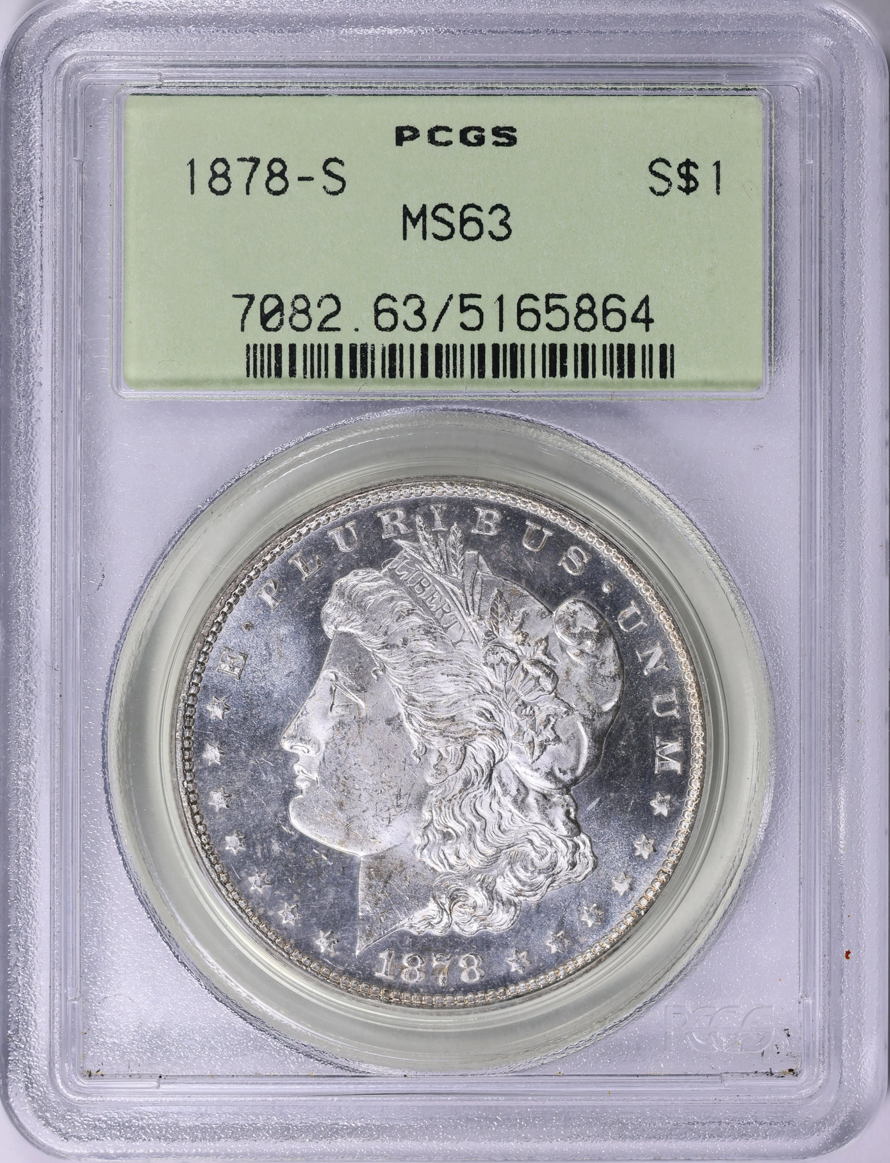 1878-S Morgan Silver Dollar PCGS MS-63 OGH (Item 1881330 ...