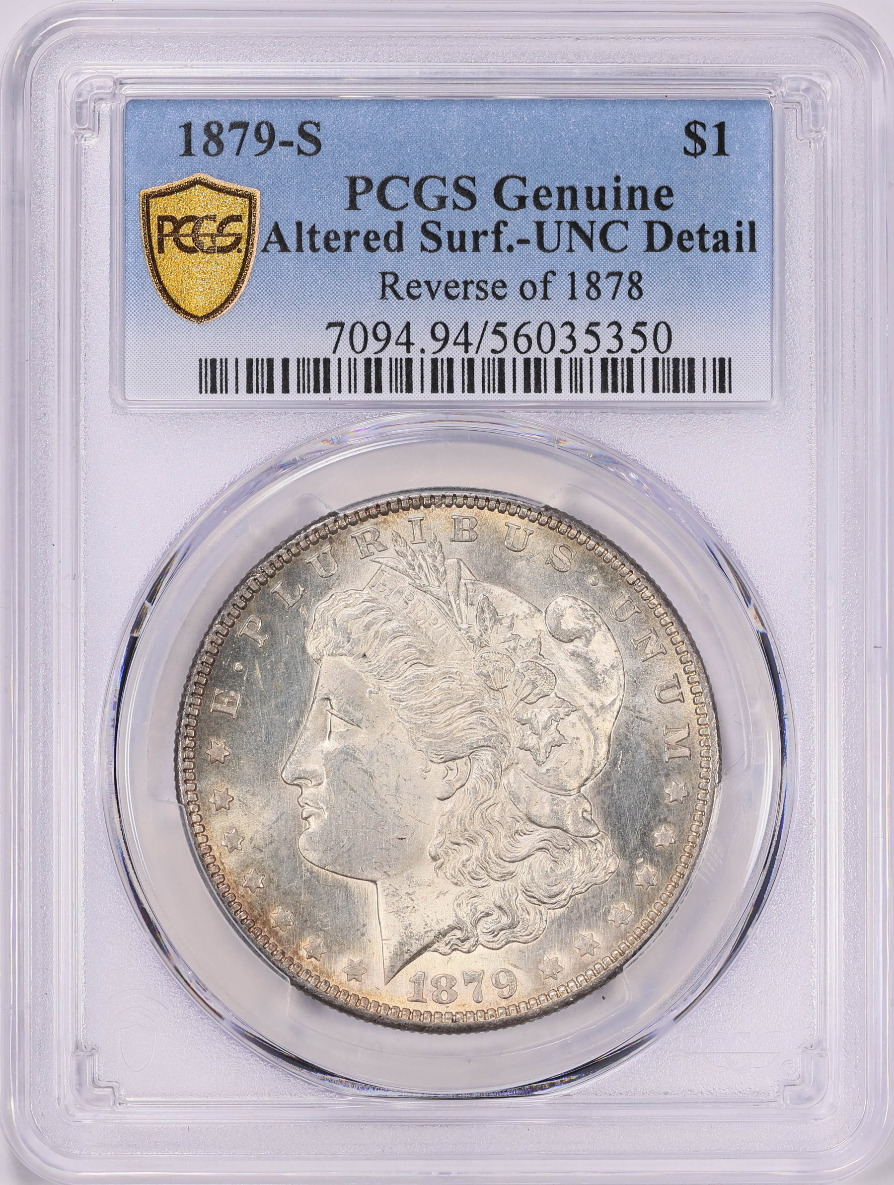 1879-S Morgan Silver Dollar Reverse of 1878 PCGS Genuine Unc Details (Item 1881397 ...