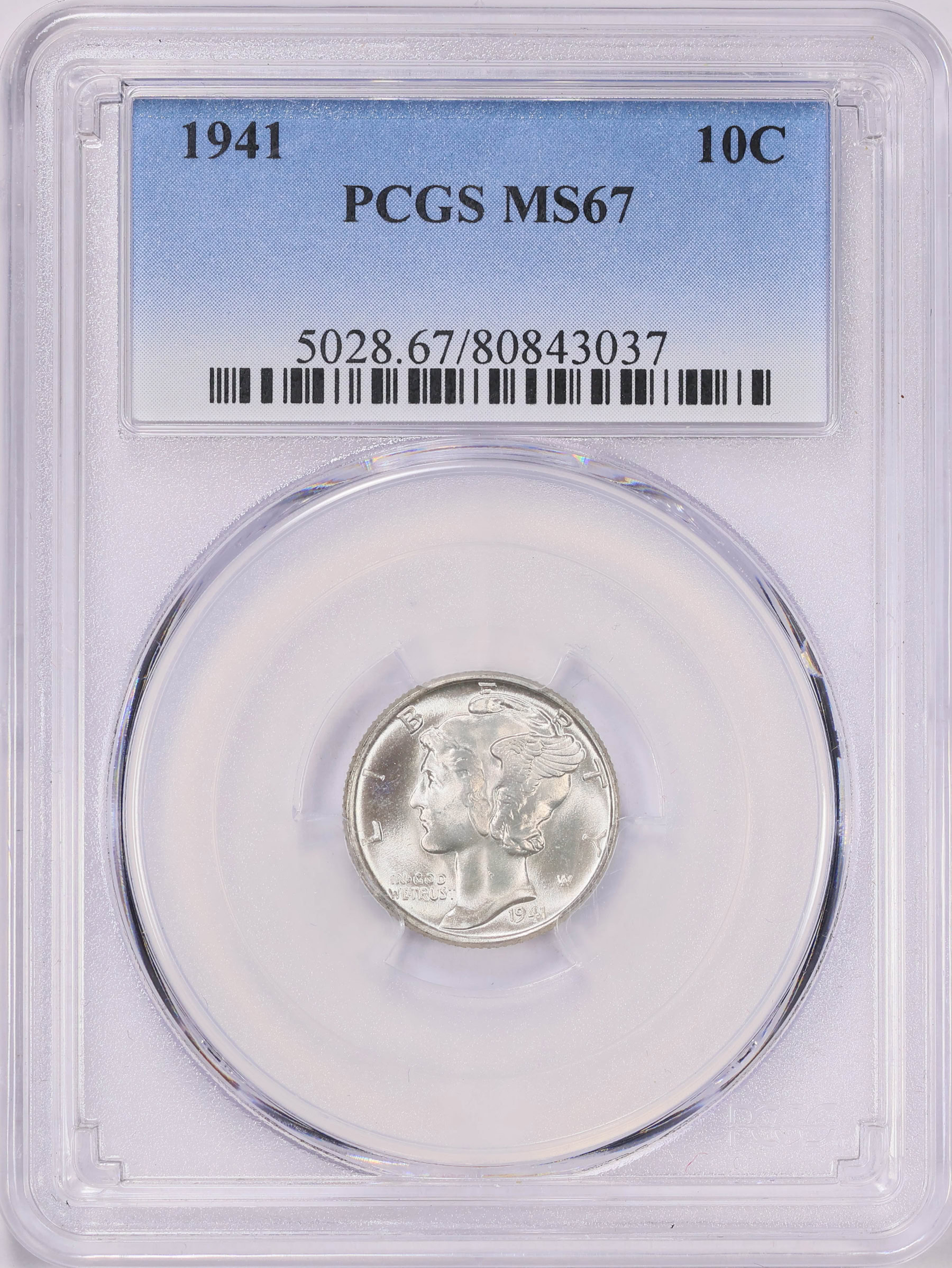 1941 Mercury Dime PCGS MS-67 (Item 1881400) | GreatCollections Coin Auctions