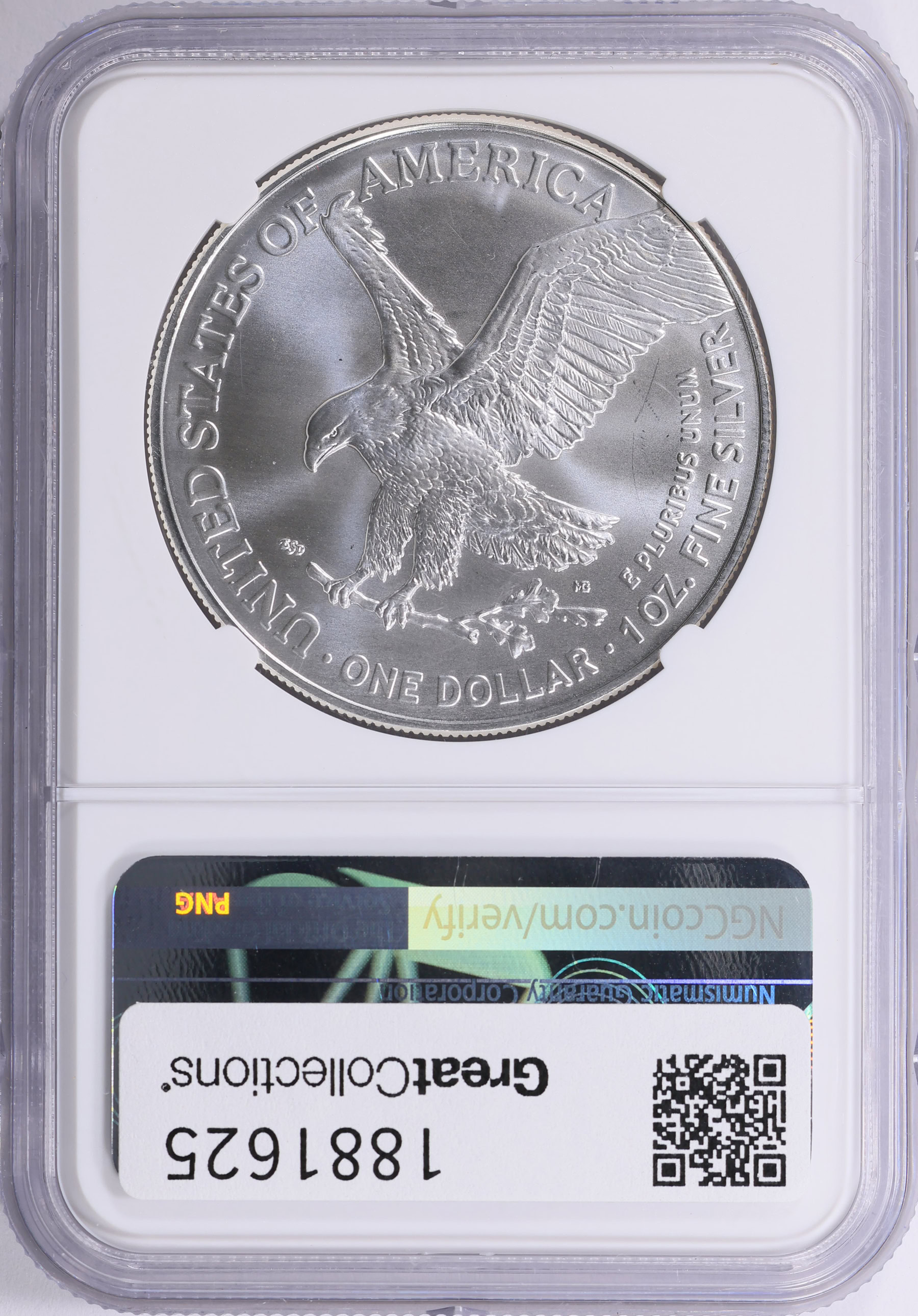 2021 $1 Silver Eagle Type 2 First Releases NGC MS-70 (Michael Gaudioso Signed Label) (Item ...