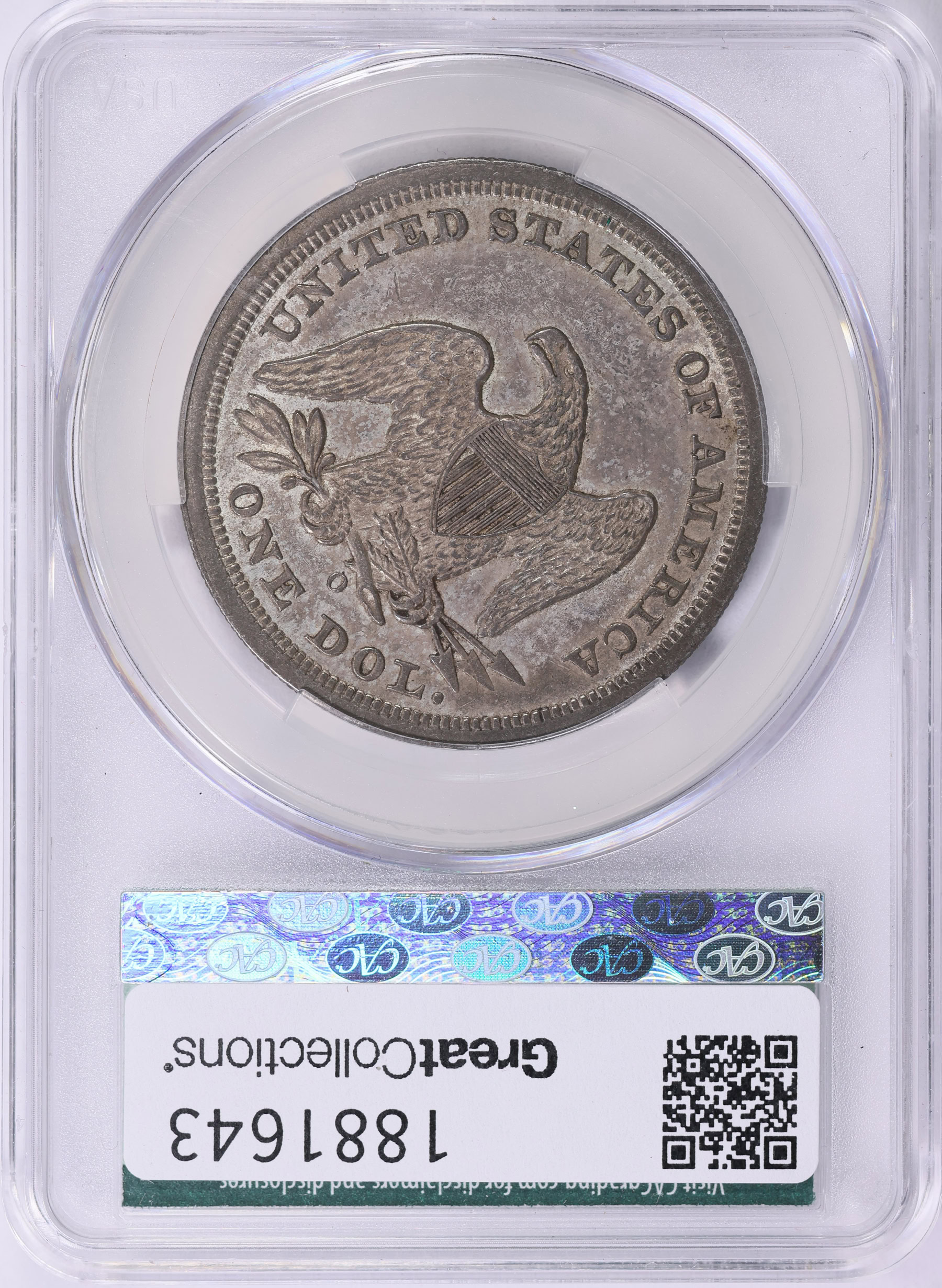 1846-O Seated Liberty Silver Dollar CACG AU-58 (Item 1881643) | GreatCollections Coin Auctions