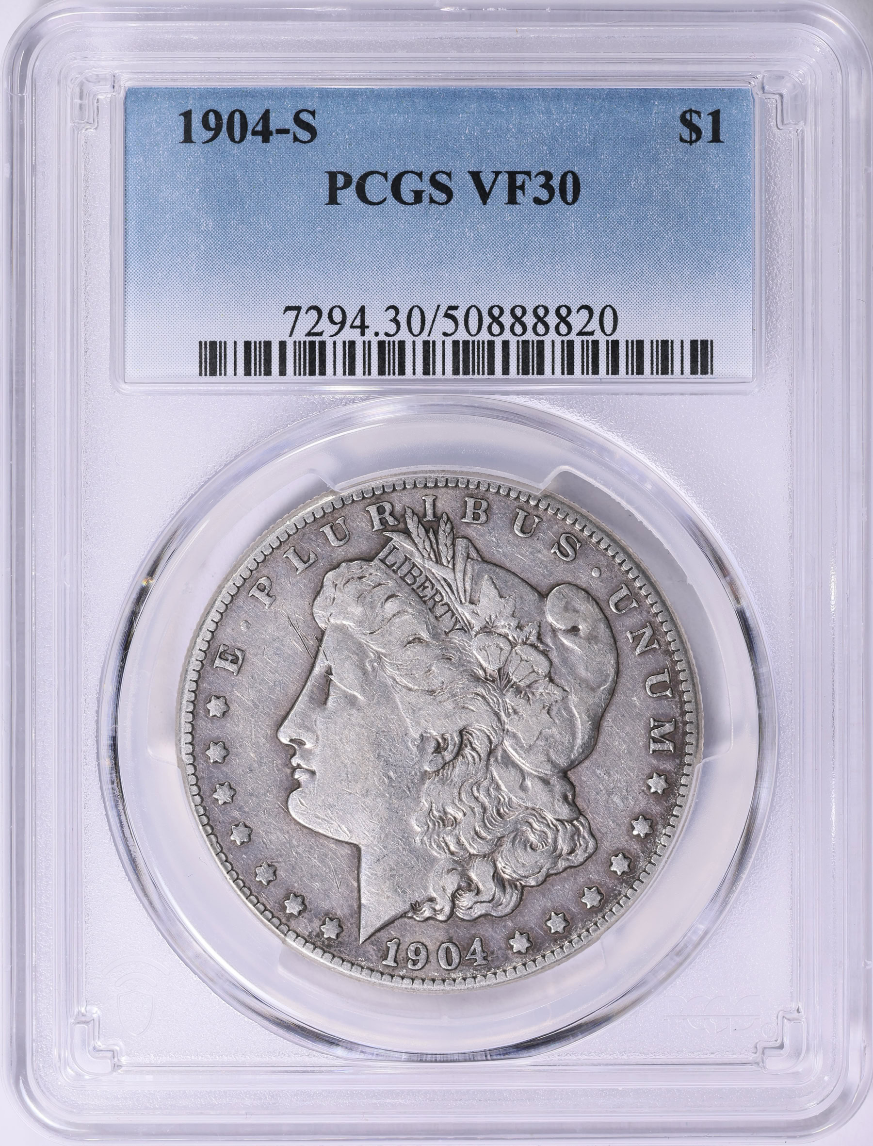 1904-S Morgan Silver Dollar PCGS VF-30 (Item 1881924) | GreatCollections Coin Auctions