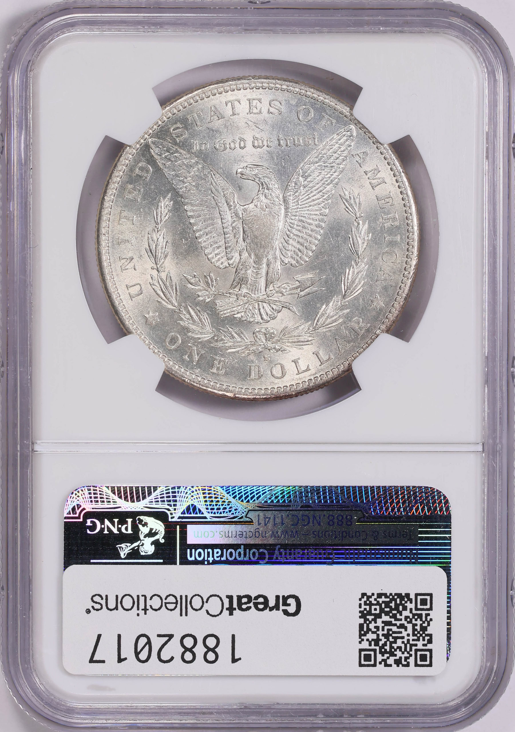 1884-S Morgan Silver Dollar NGC AU-58 (Item 1882017) | GreatCollections Coin Auctions