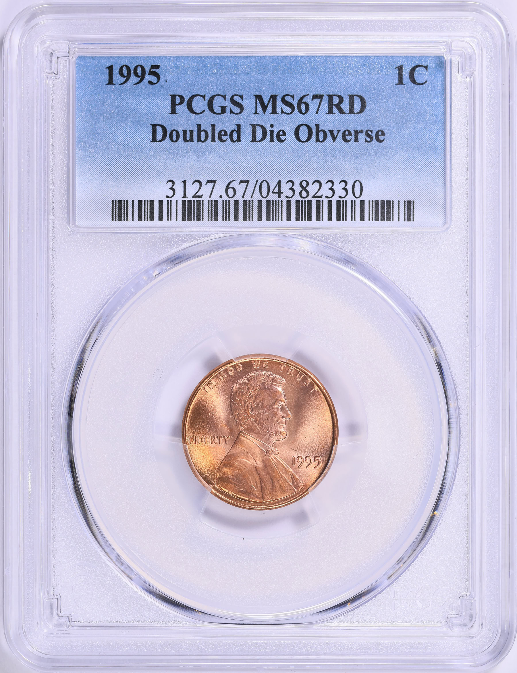 1995 Lincoln Cent Doubled Die Obverse PCGS MS-67 RD (Item 1882138 ...