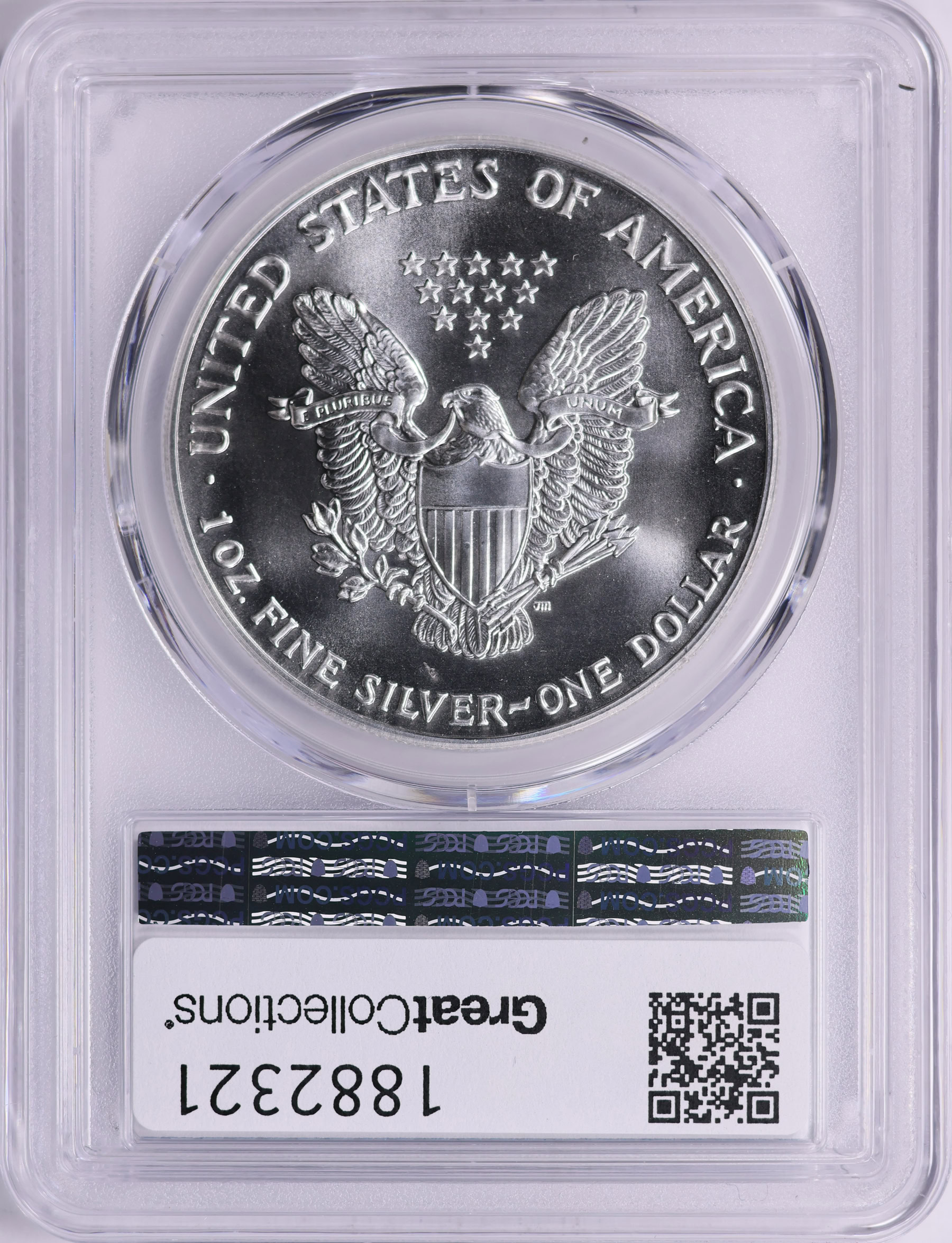 1990 $1 Silver Eagle PCGS MS-69 (Item 1882321) | GreatCollections Coin ...