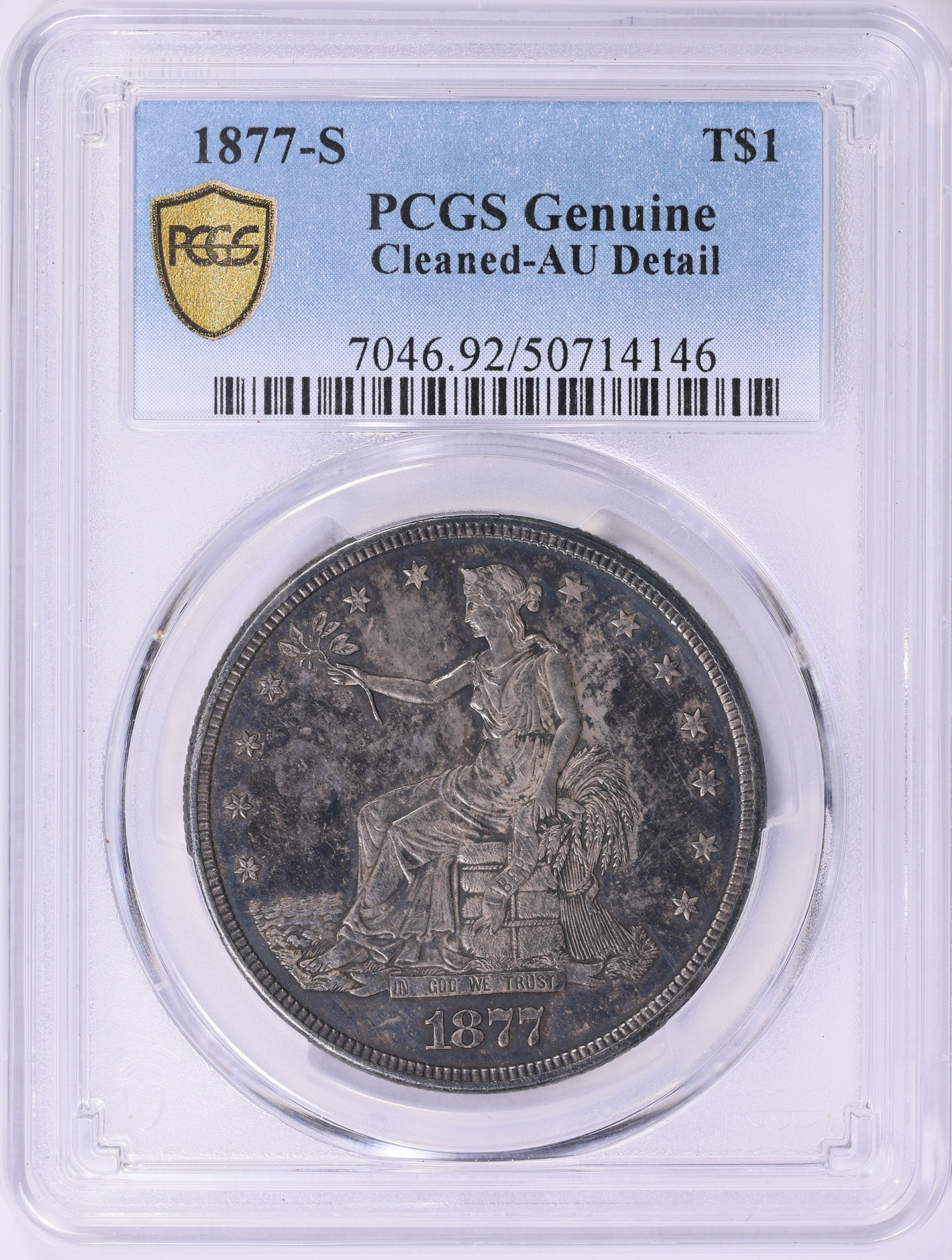 1877-S Trade Silver Dollar PCGS Genuine AU Details (Item 1882532 ...