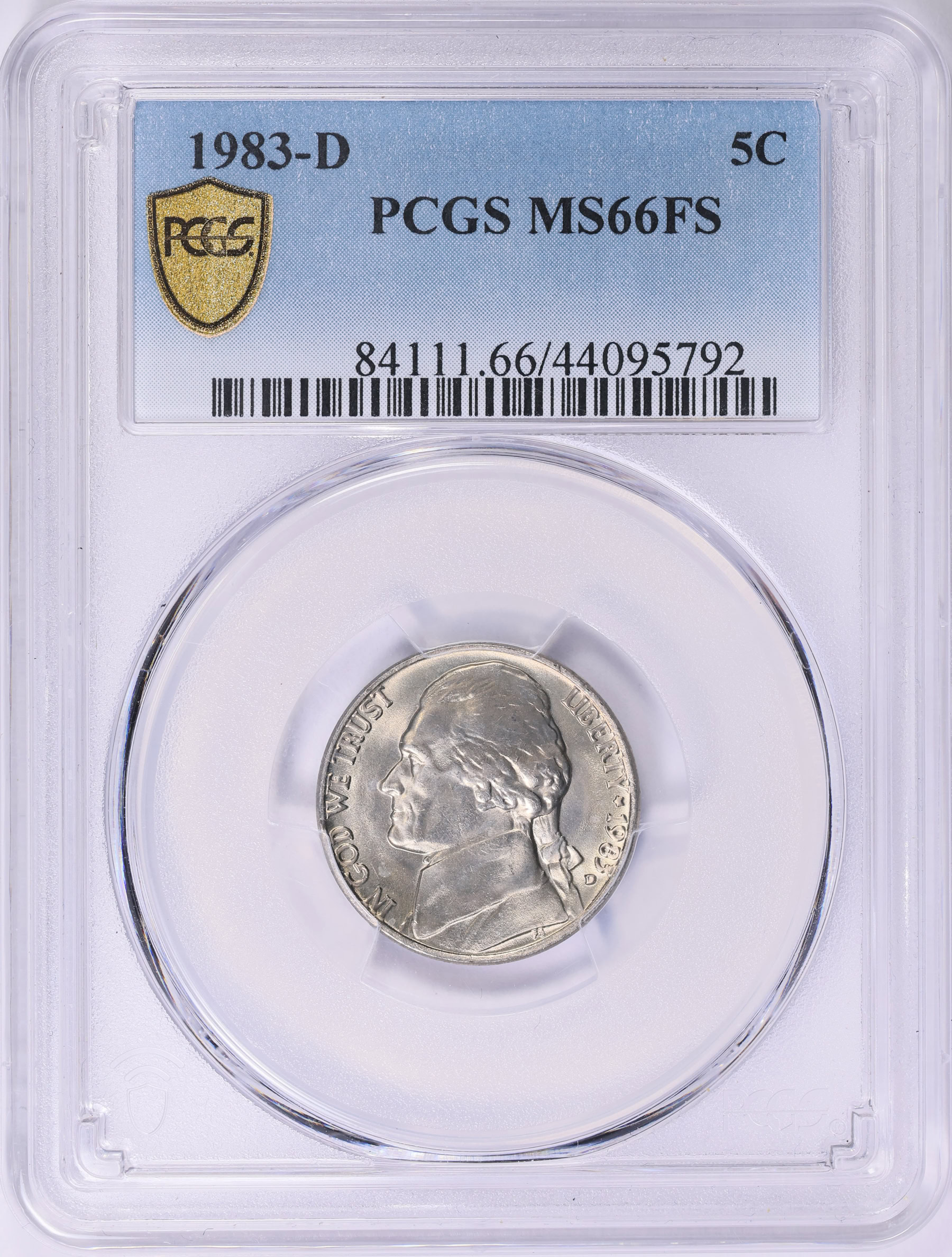 1983-D Jefferson Nickel PCGS MS-66 FS (Item 1882626) | GreatCollections ...