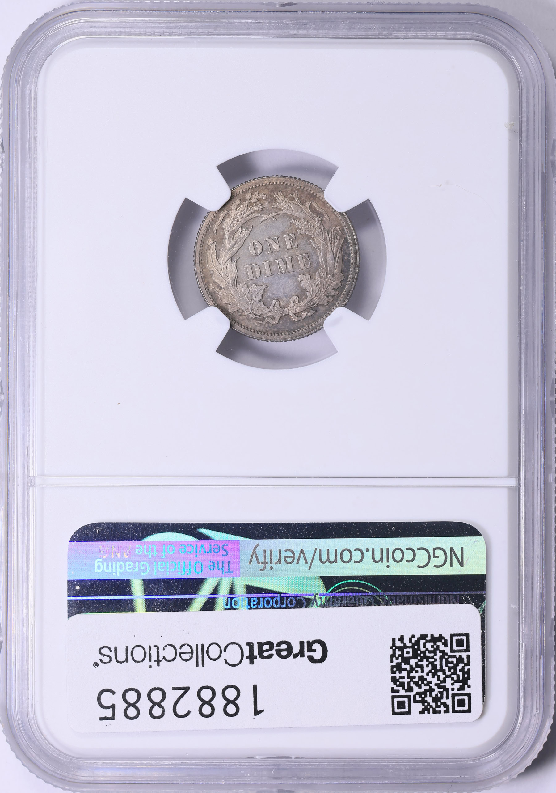1882 Seated Liberty Dime NGC Proof-63 (Toned) (Item 1882885 ...