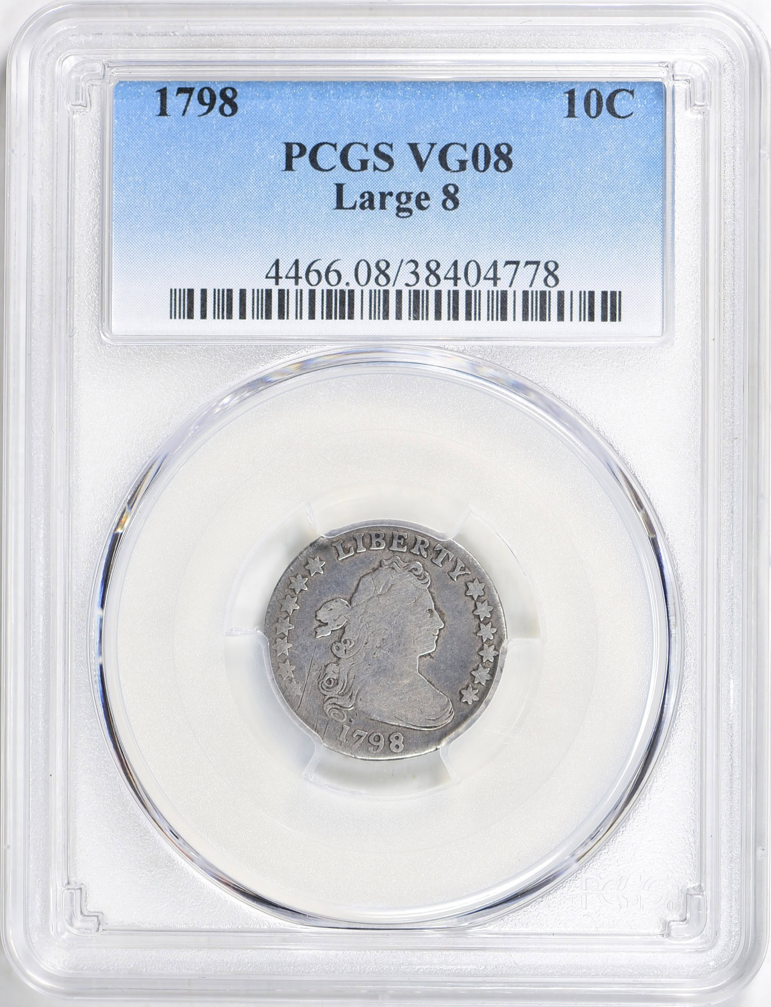 1798 Draped Bust Dime Large 8 PCGS VG-08 (Item 1882903 ...
