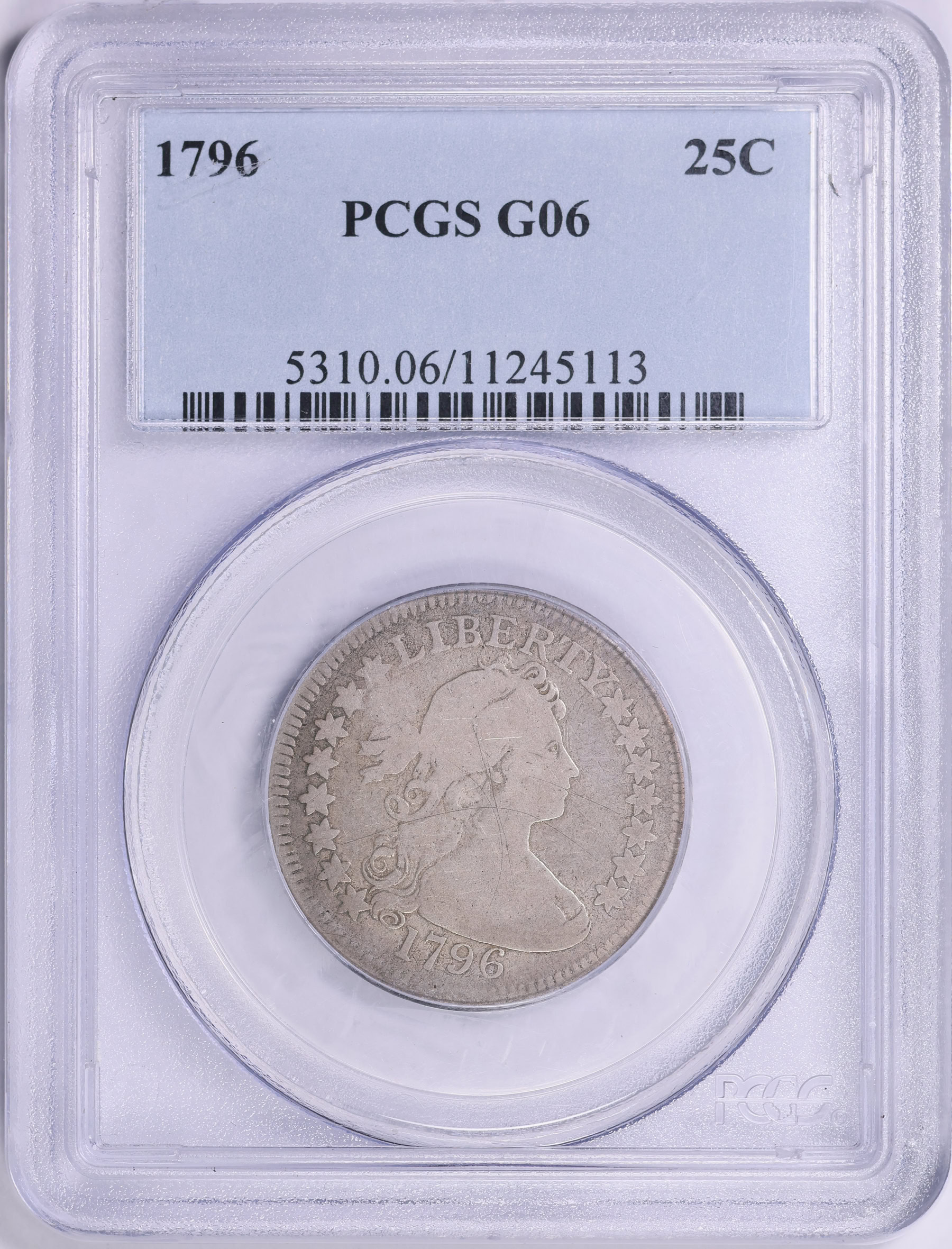 1796 Draped Bust Quarter PCGS G-06 (Item 1882924) | GreatCollections ...