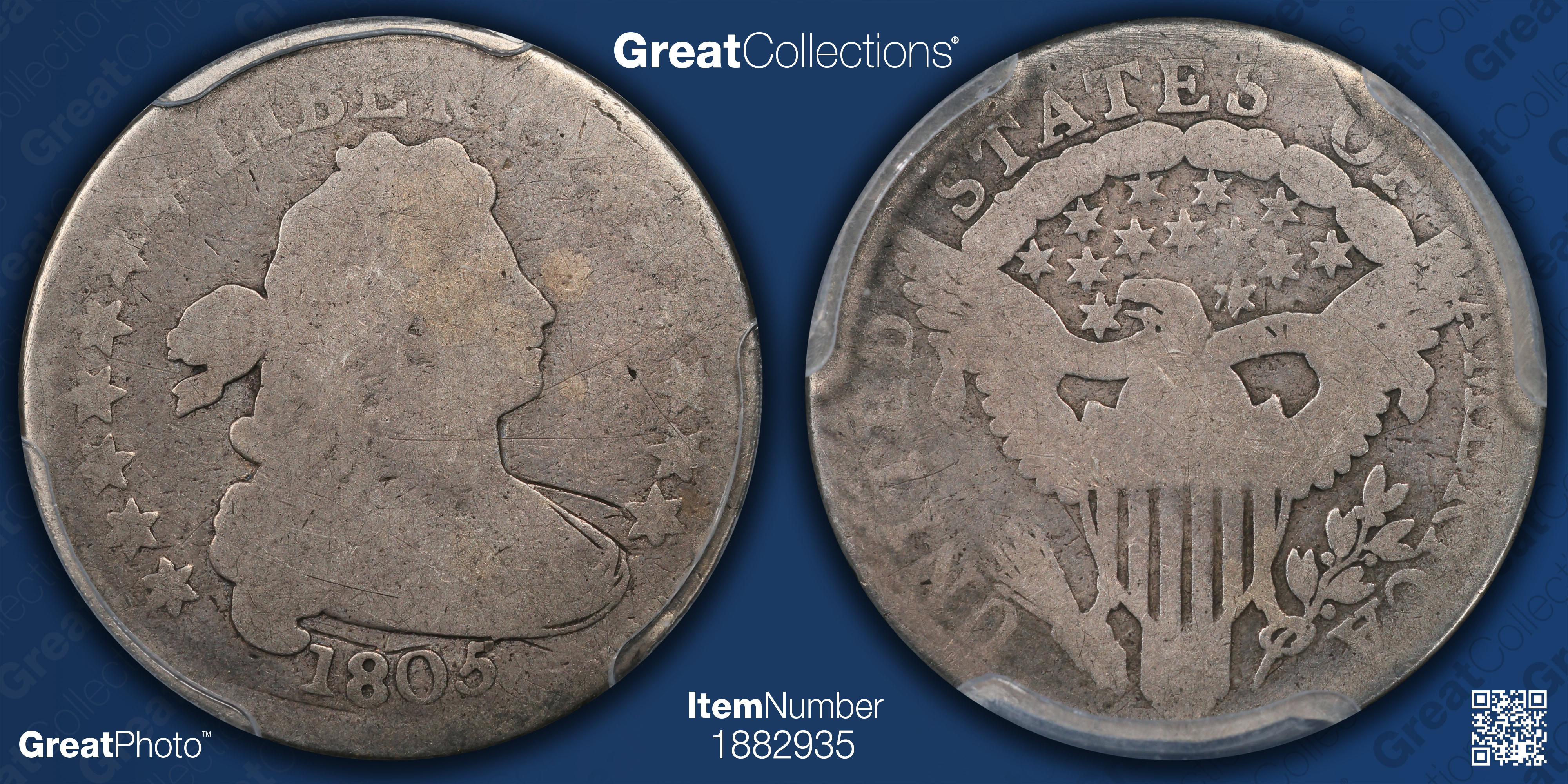 1805 Draped Bust Dime 5 Berries PCGS AG-03 (Item 1882935 ...