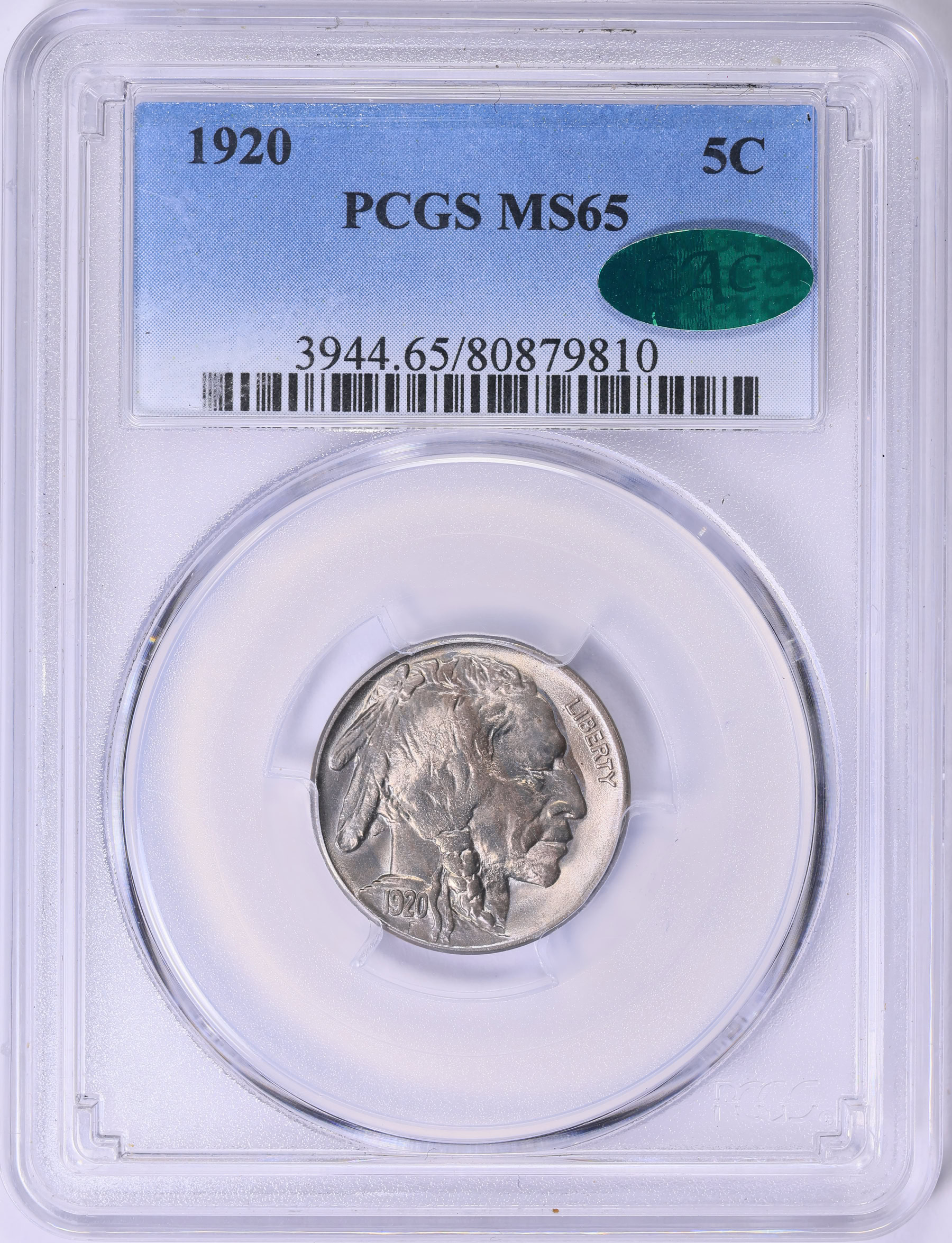 1920 Buffalo Nickel PCGS MS-65 (CAC Green) (Toned) (Item 1883009 ...