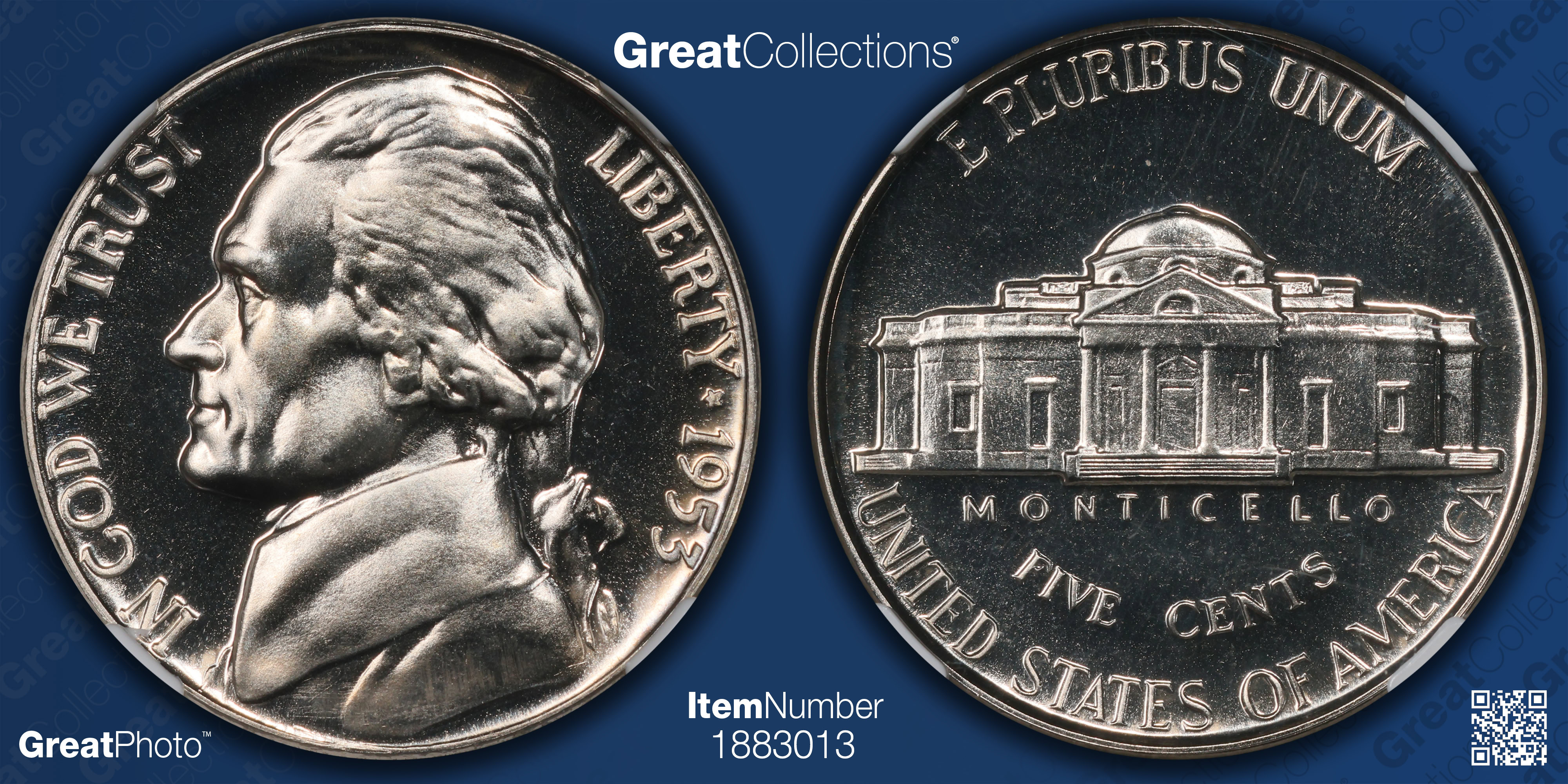 1953 Jefferson Nickel Doubled Die Obverse FS-101 NGC Proof-69 (Item ...