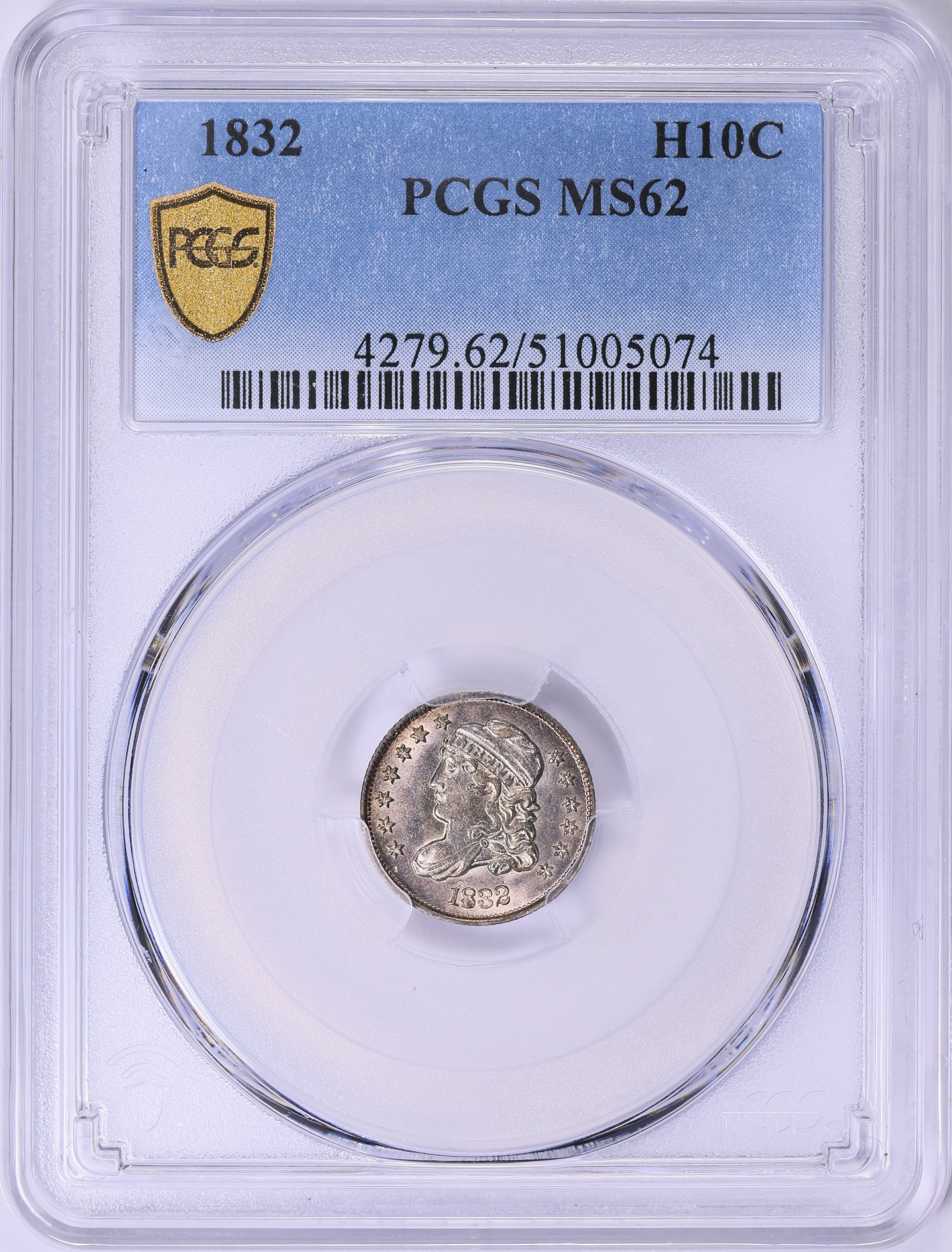 1832 Capped Bust Half Dime PCGS MS-62 (Item 1883021) | GreatCollections ...
