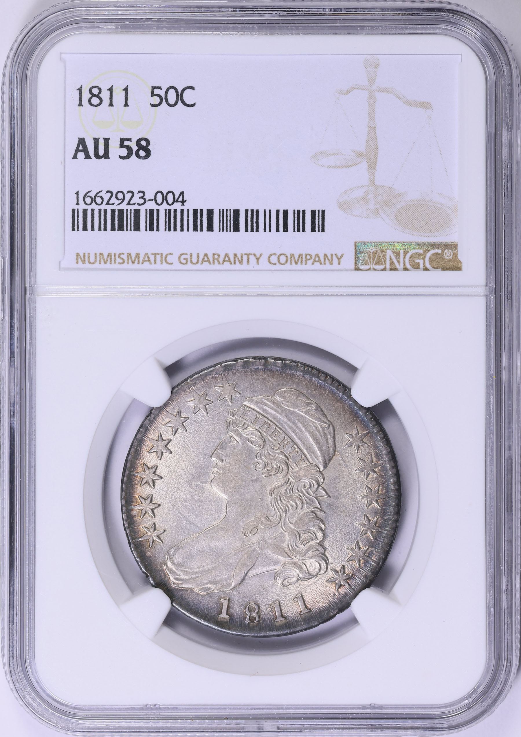 1811 Capped Bust Half Dollar Small 8 NGC AU-58 (Item 1883039 ...