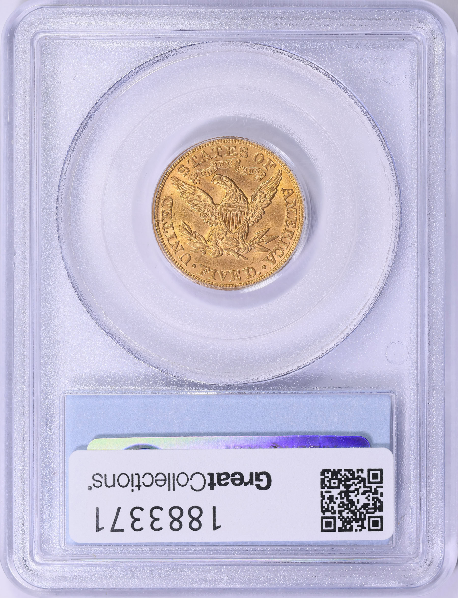 1893 Liberty Gold Half Eagle PCGS MS-63 (Rive d'Or Collection) (Item 1883371) | GreatCollections ...