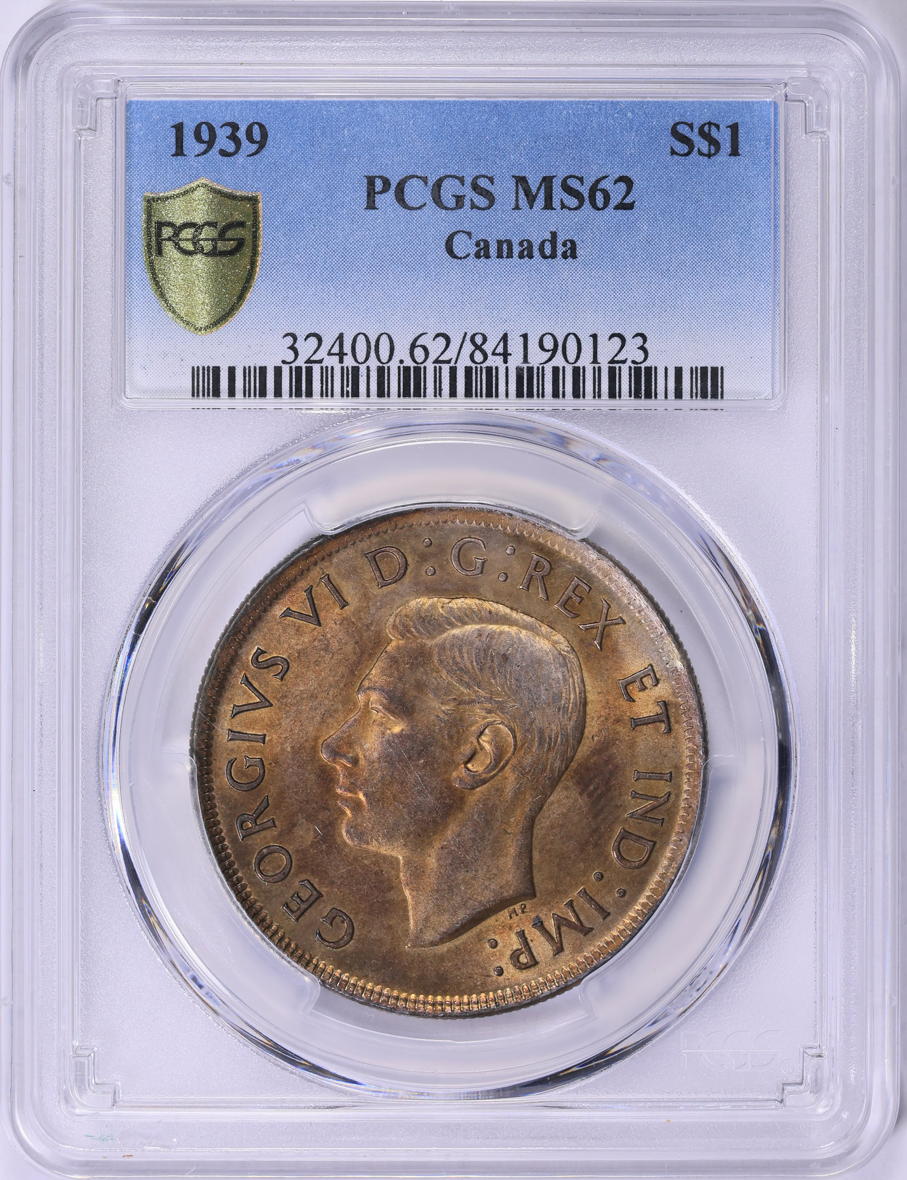 Canada 1939 Silver Dollar Royal Visit KM-38 PCGS MS-62 (Toned) (Item 1883643) | GreatCollections ...