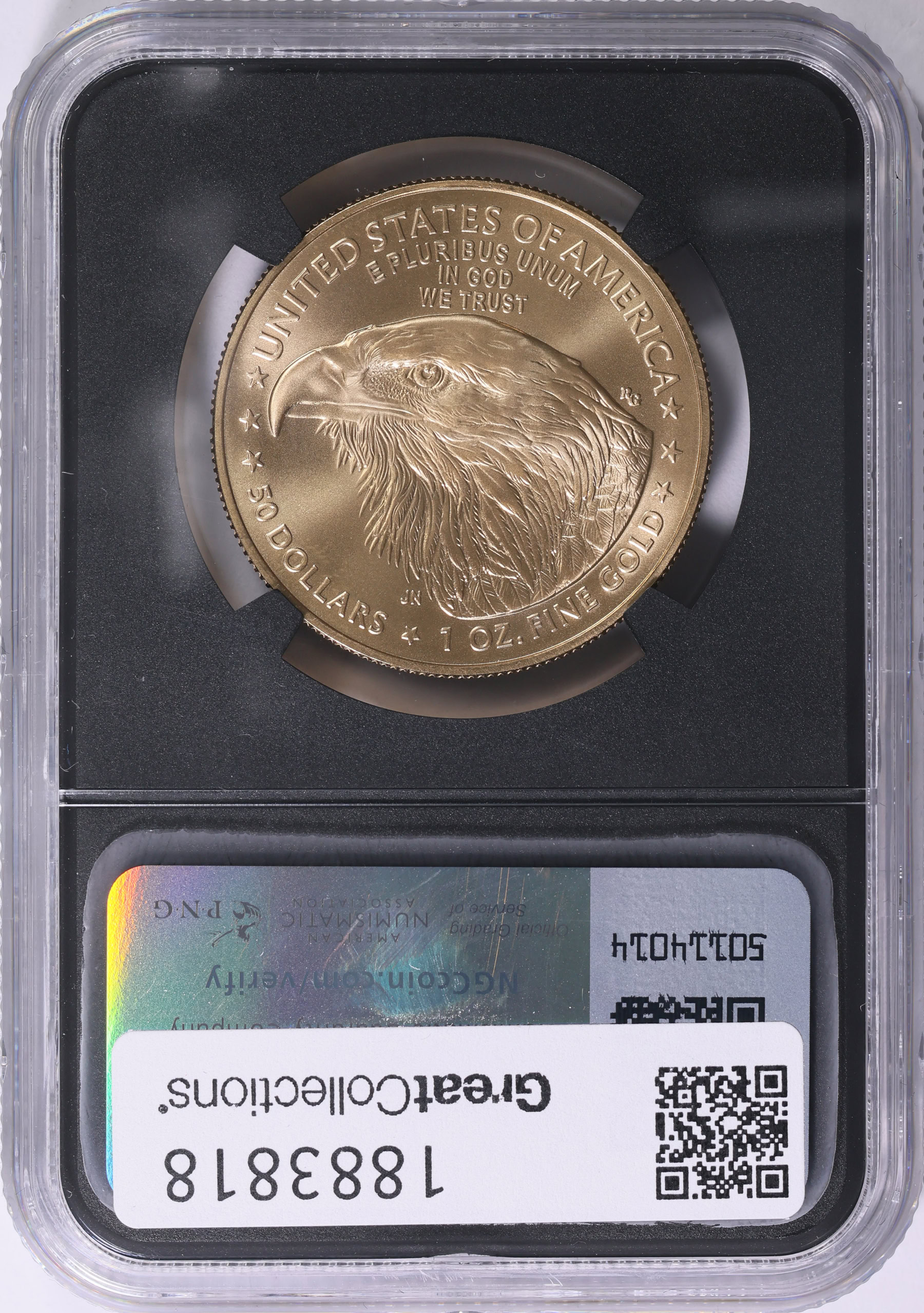 2024 $50 One-Ounce Gold American Eagle NGC MS-70 (Magnum Opus Label ...