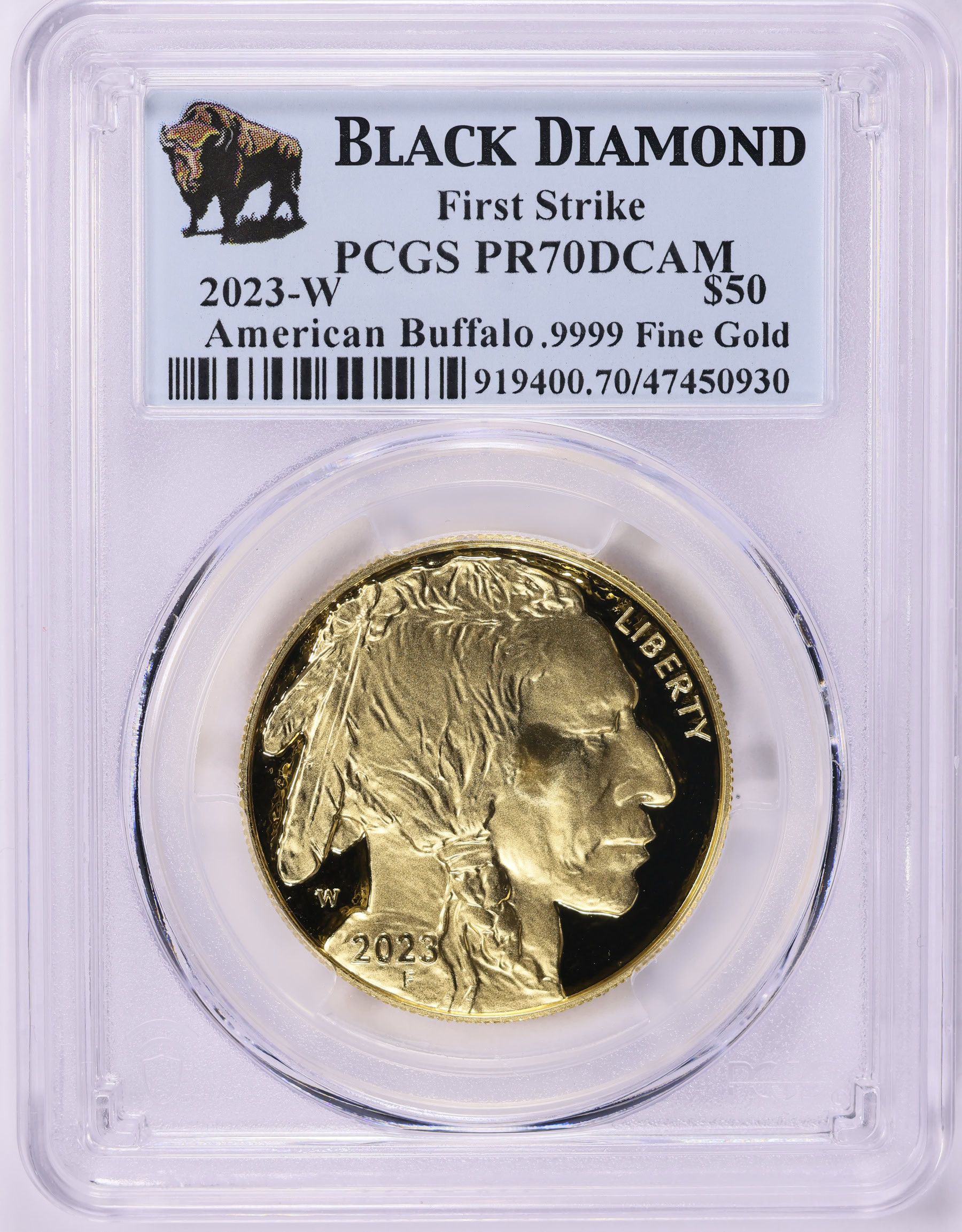 2023-W $50 One-Ounce Gold American Buffalo First Strike PCGS Proof-70 ...