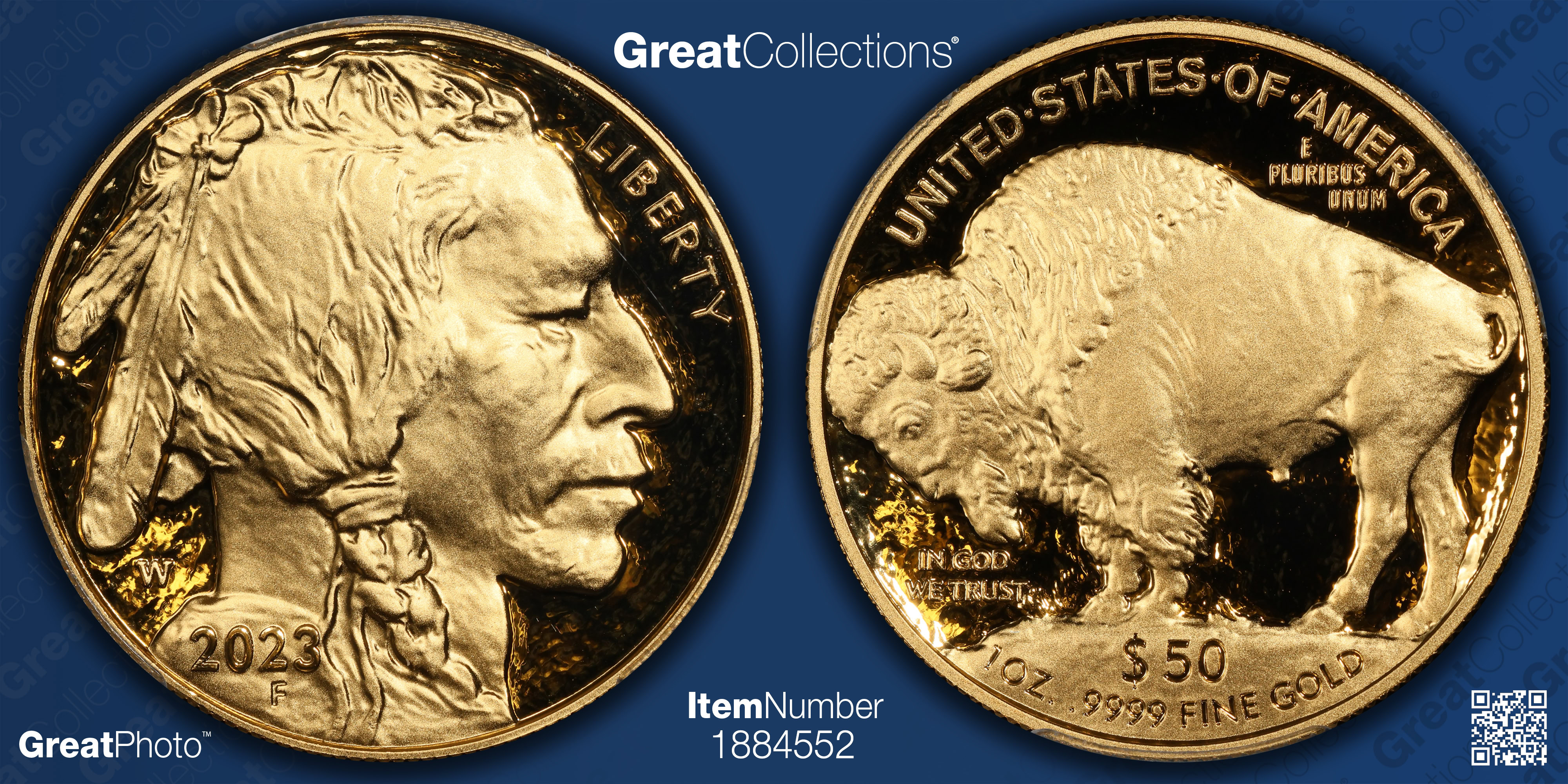 2023-W $50 One-Ounce Gold American Buffalo First Strike PCGS Proof-70 ...
