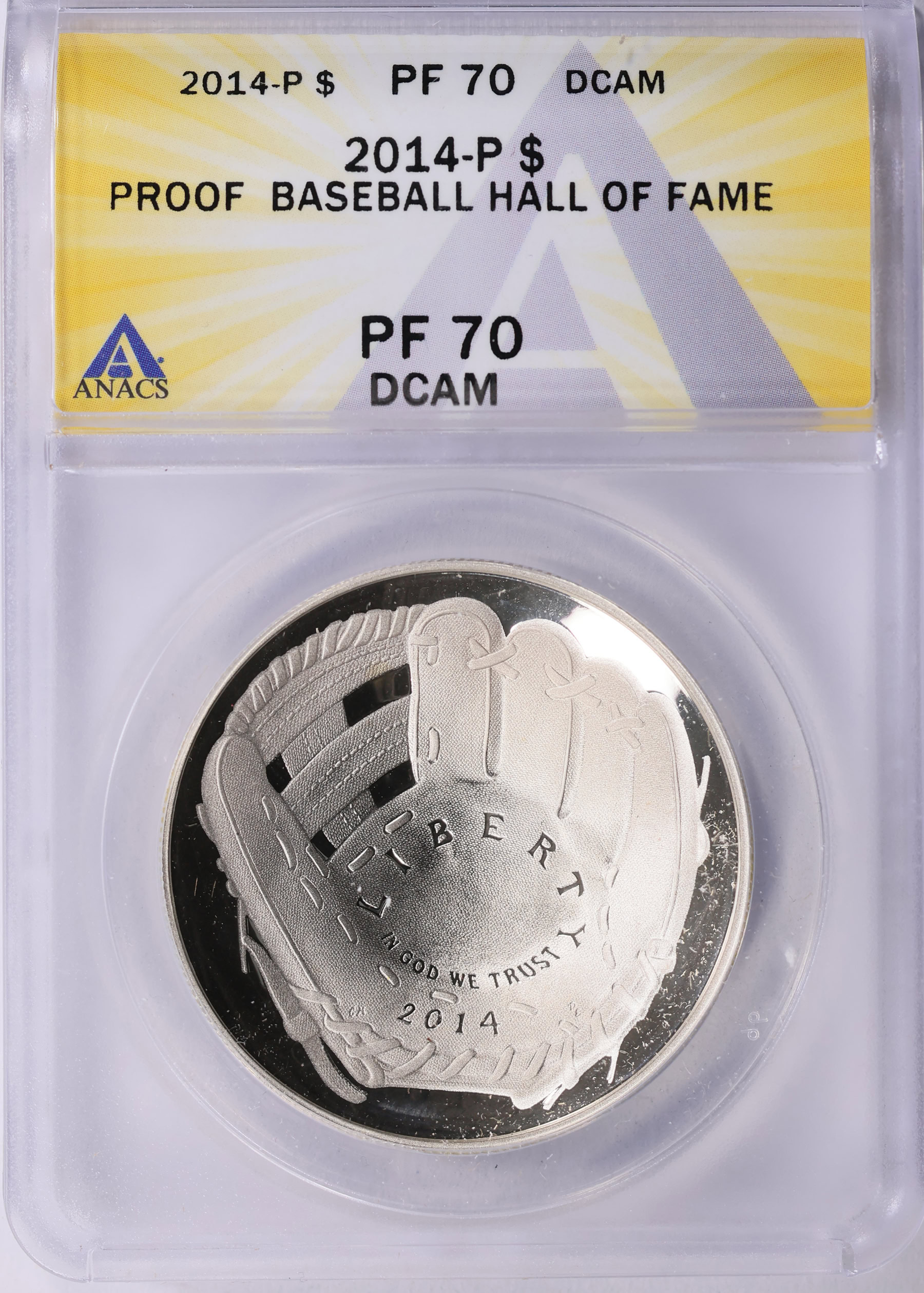 2014-P Baseball Hall of Fame Silver Dollar ANACS Proof-70 DCAM (Item ...