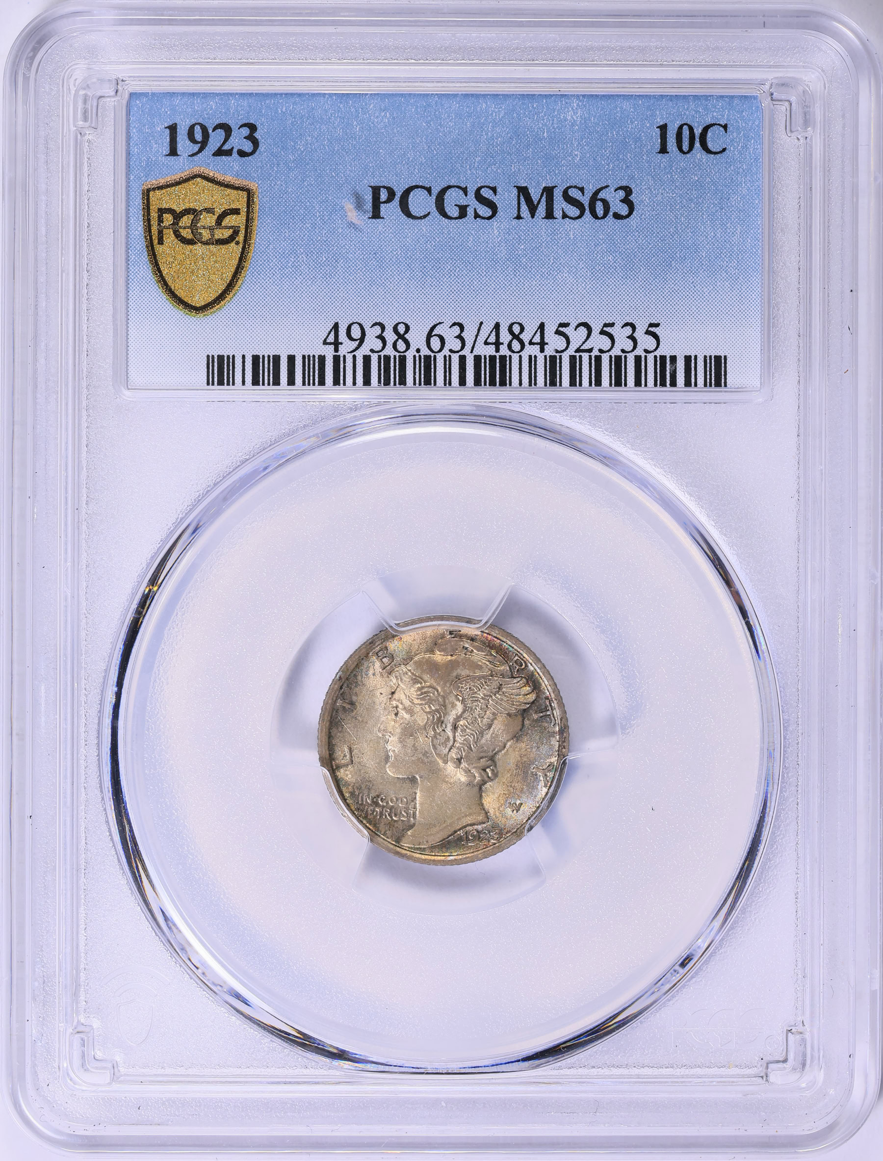1923 Mercury Dime PCGS MS-63 (Item 1884750) | GreatCollections Coin ...