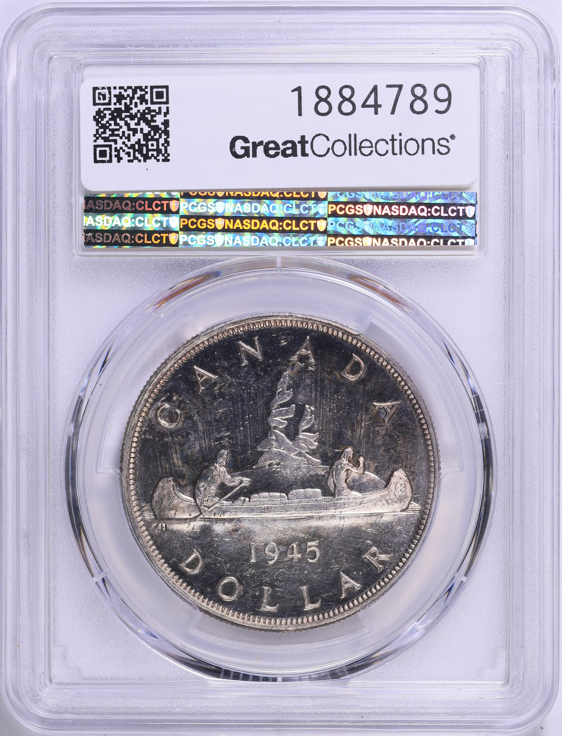Canada 1945 Silver Dollar KM-37 PCGS MS-62 (Toned) (Item 1884789 ...