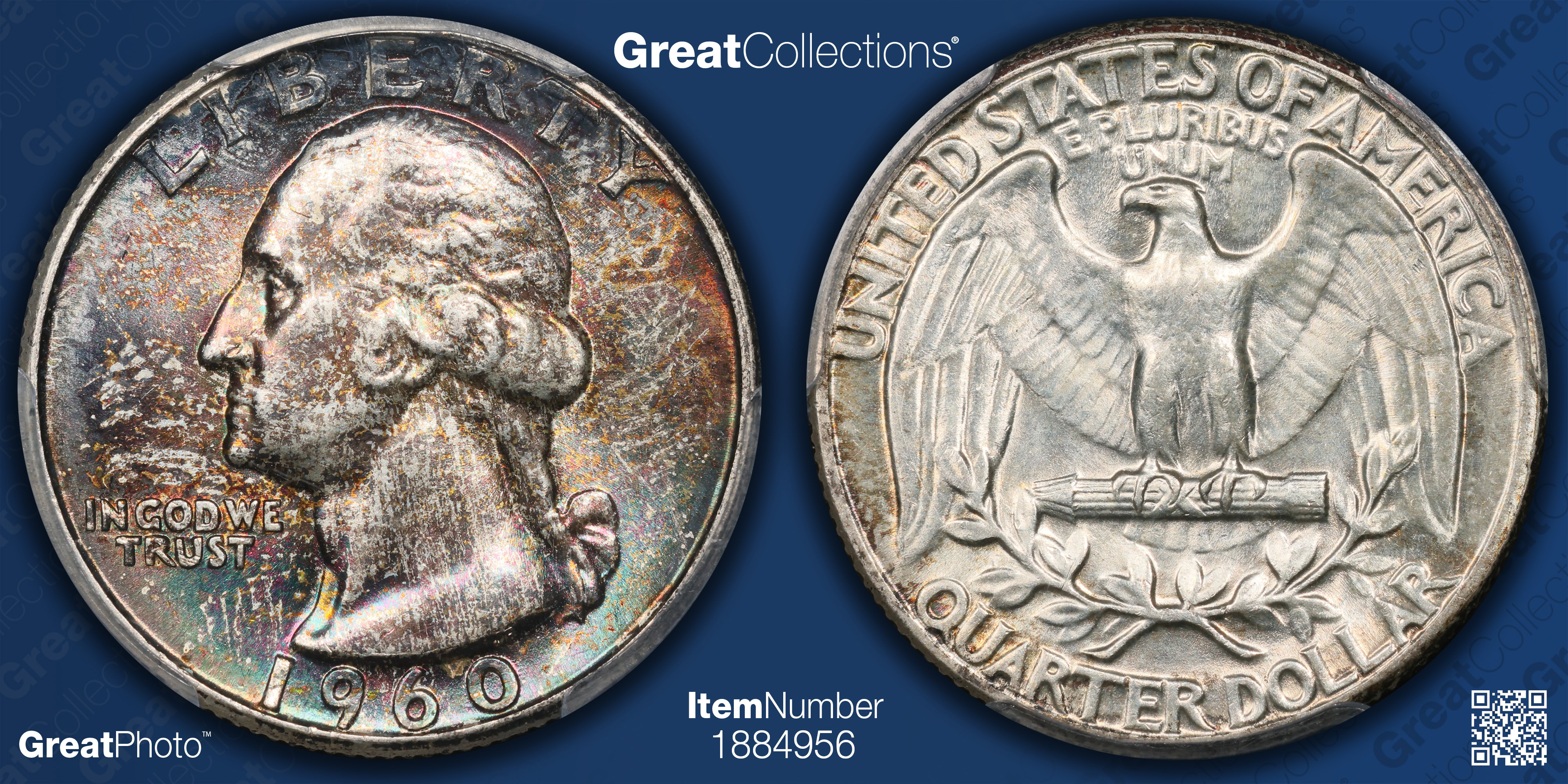 1960 Washington Quarter PCGS MS-65 (Toned) (Item 1884956 ...