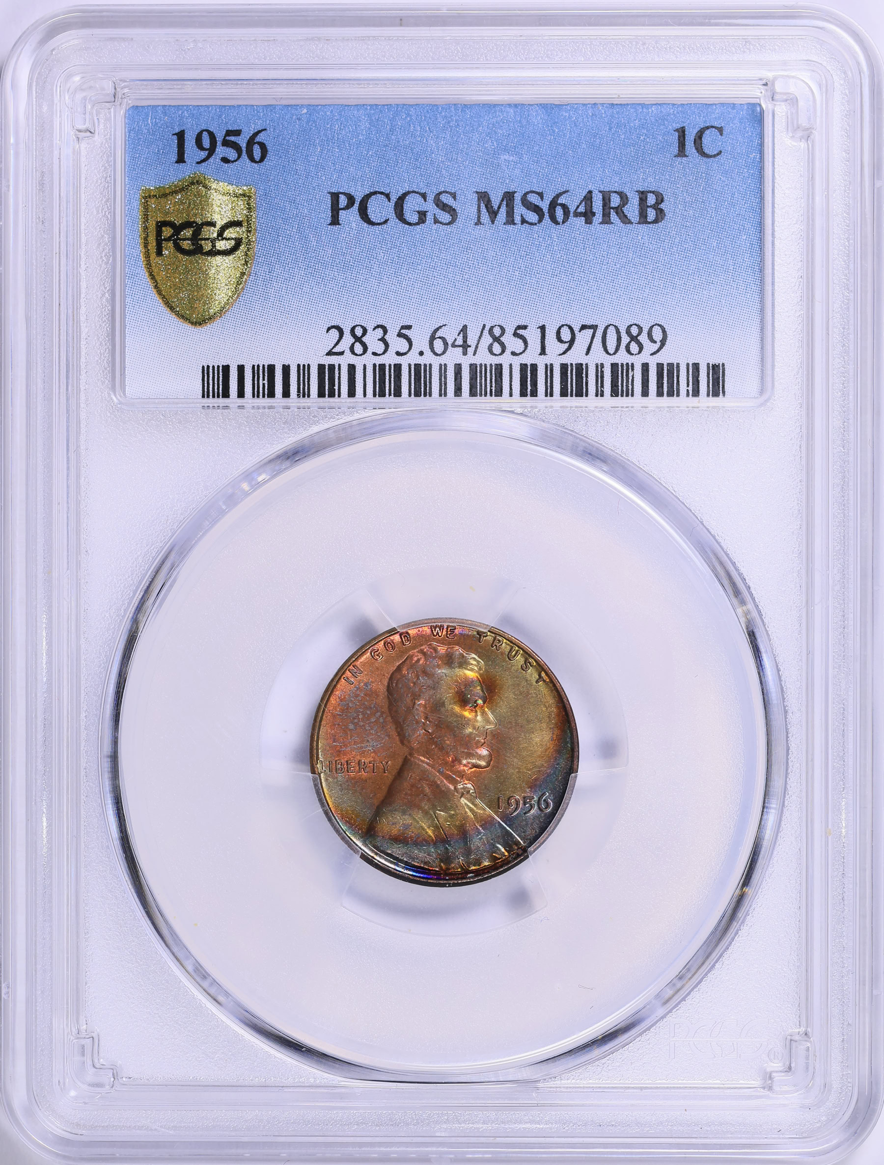 1956 Lincoln Cent PCGS MS-64 RB (Toned) (Item 1884971 ...