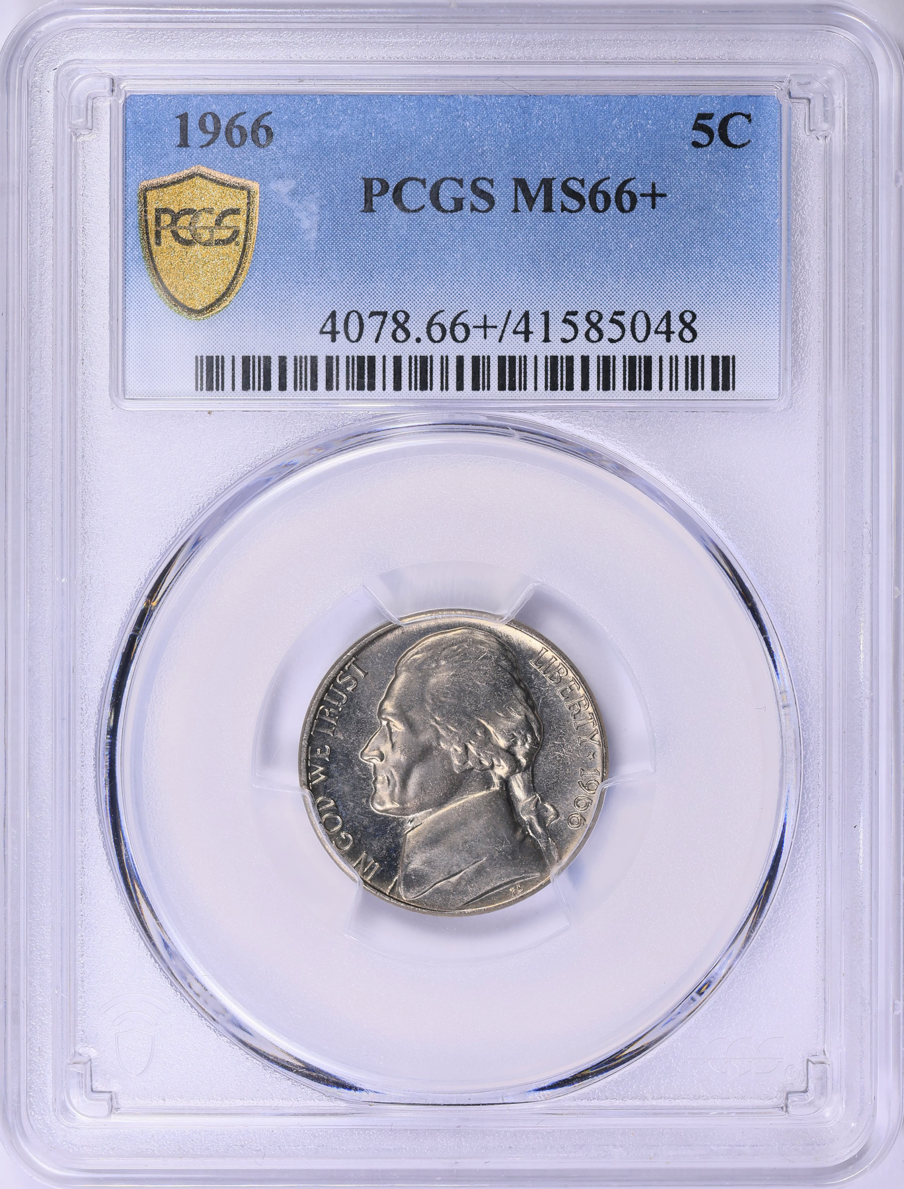 1966 Jefferson Nickel PCGS MS-66+ (Item 1885147) | GreatCollections ...