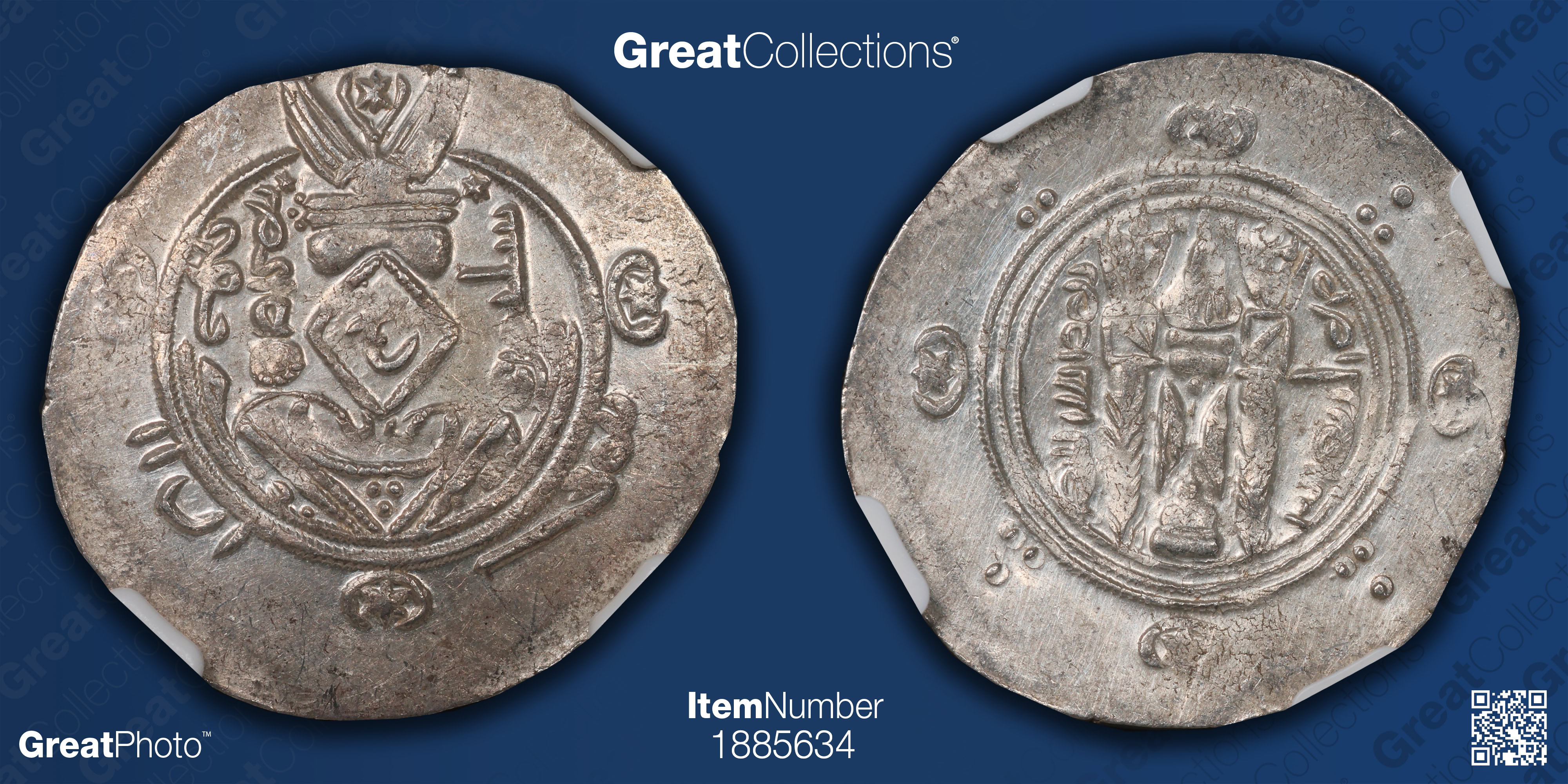 Ancient Tabaristan, Sulayman (A.D. 787-789) AR Hemidrachm NGC Ch AU (Ex ...