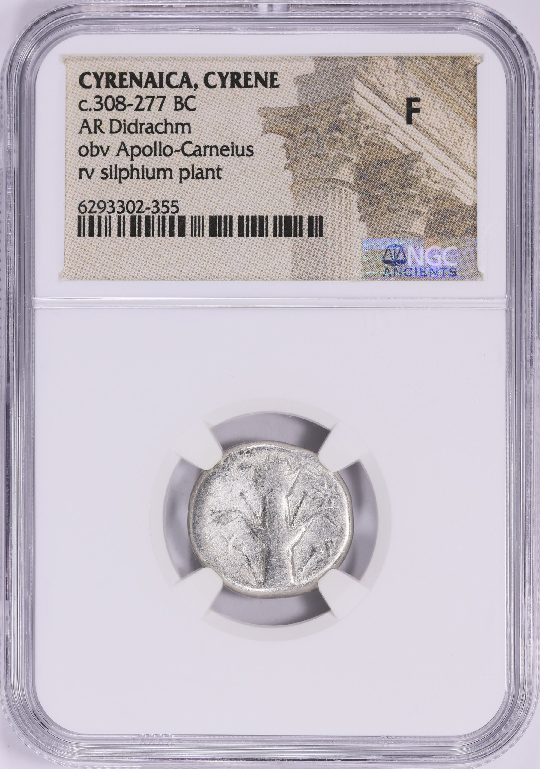 Ancient Cyrenaica, Cyrene c.308-277 B.C. AR Didrachm NGC F | Cert ...