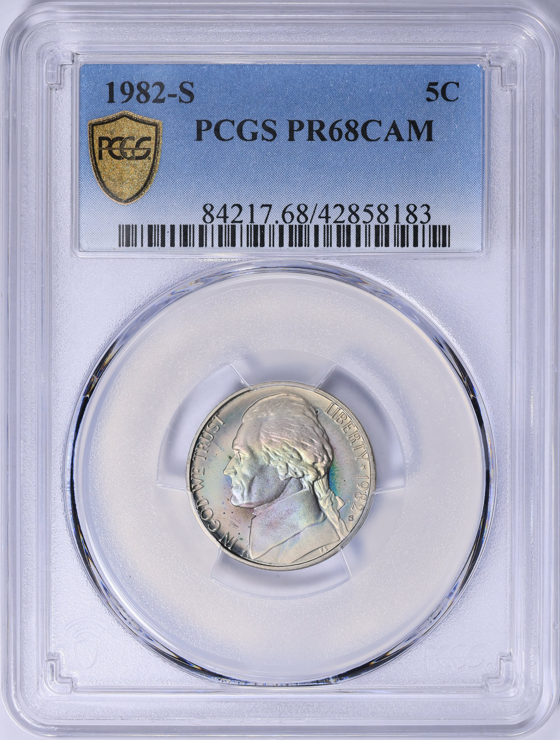 1982-S Jefferson Nickel PCGS Proof-68 CAMEO (Toned) (Item 1885714 ...