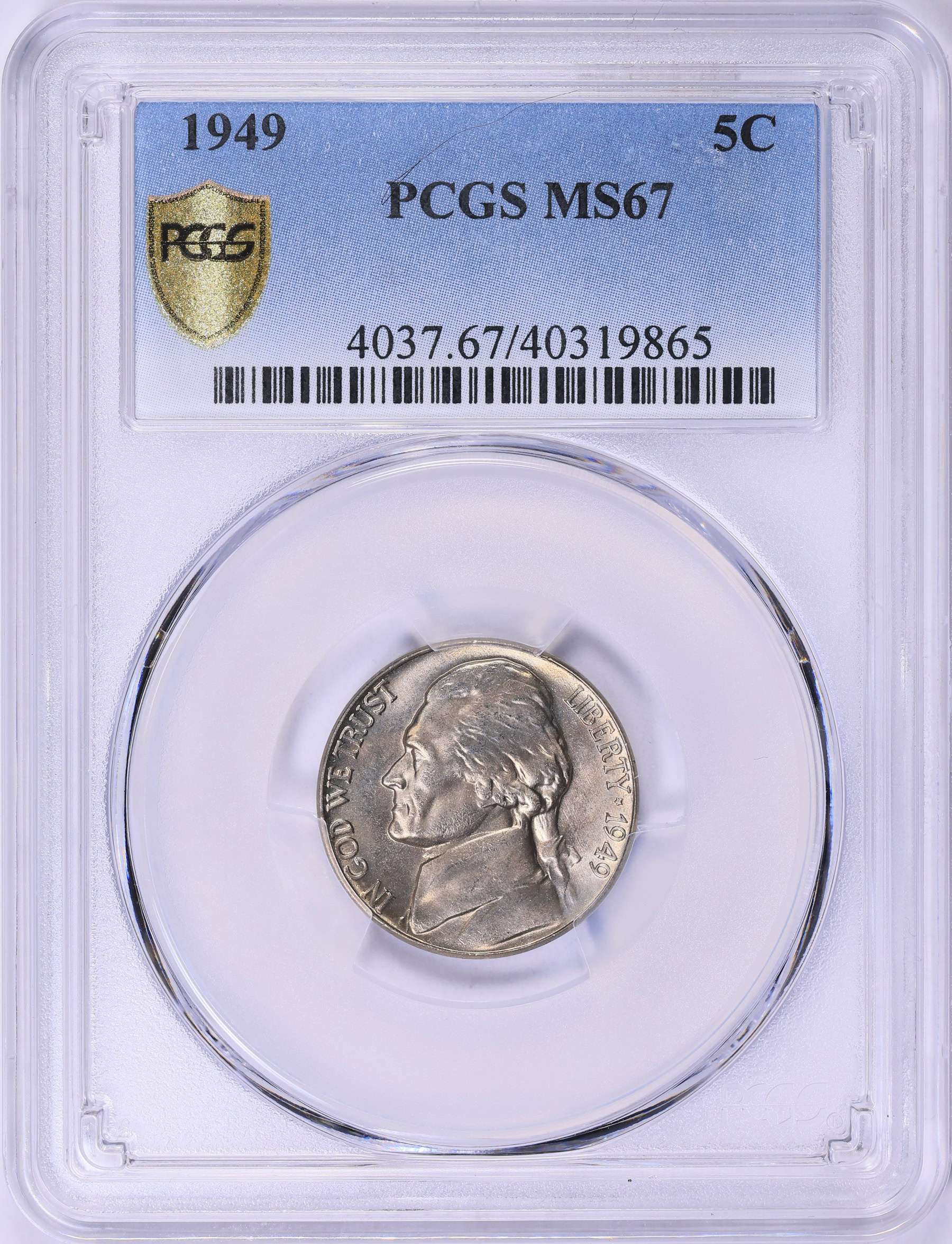 1949 Jefferson Nickel PCGS MS-67 (Item 1886040) | GreatCollections Coin ...
