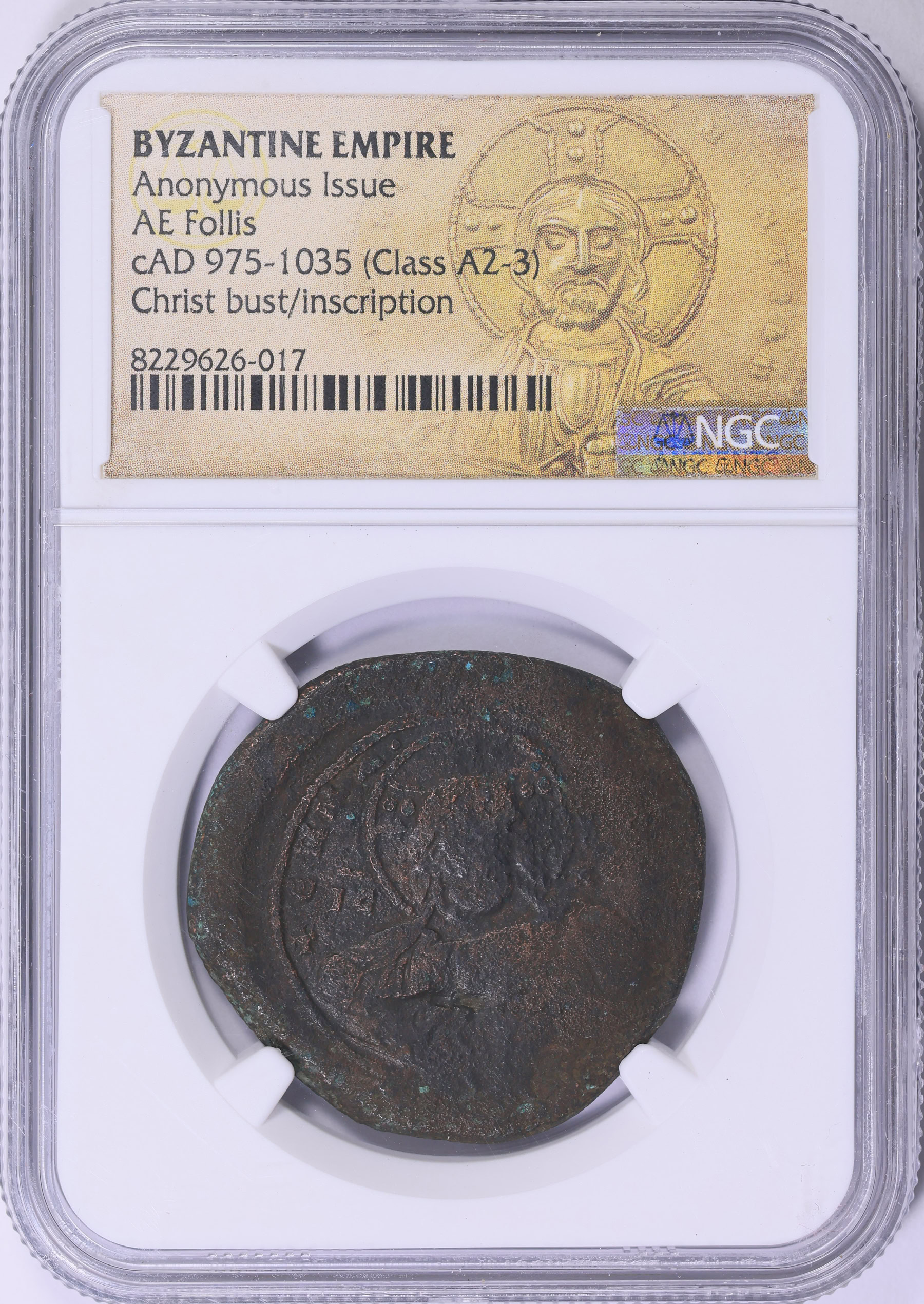 Ancient Byzantine Empire, Anonymous Issue c.A.D. 975-1035 AE Follis NGC ...
