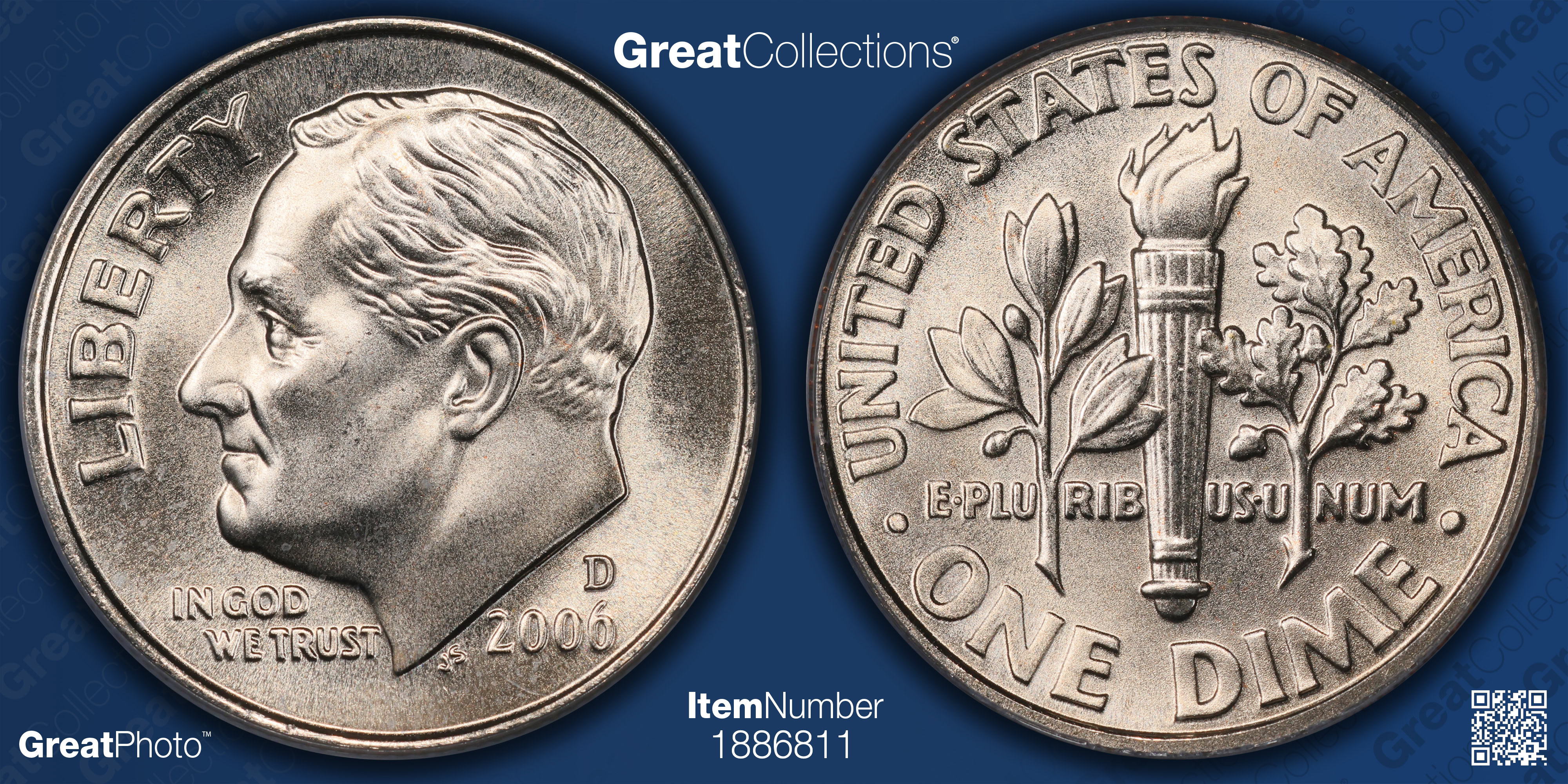 2006-D Roosevelt Dime Satin Finish PCGS MS-68 FB | PCGS Cert #08549462 ...