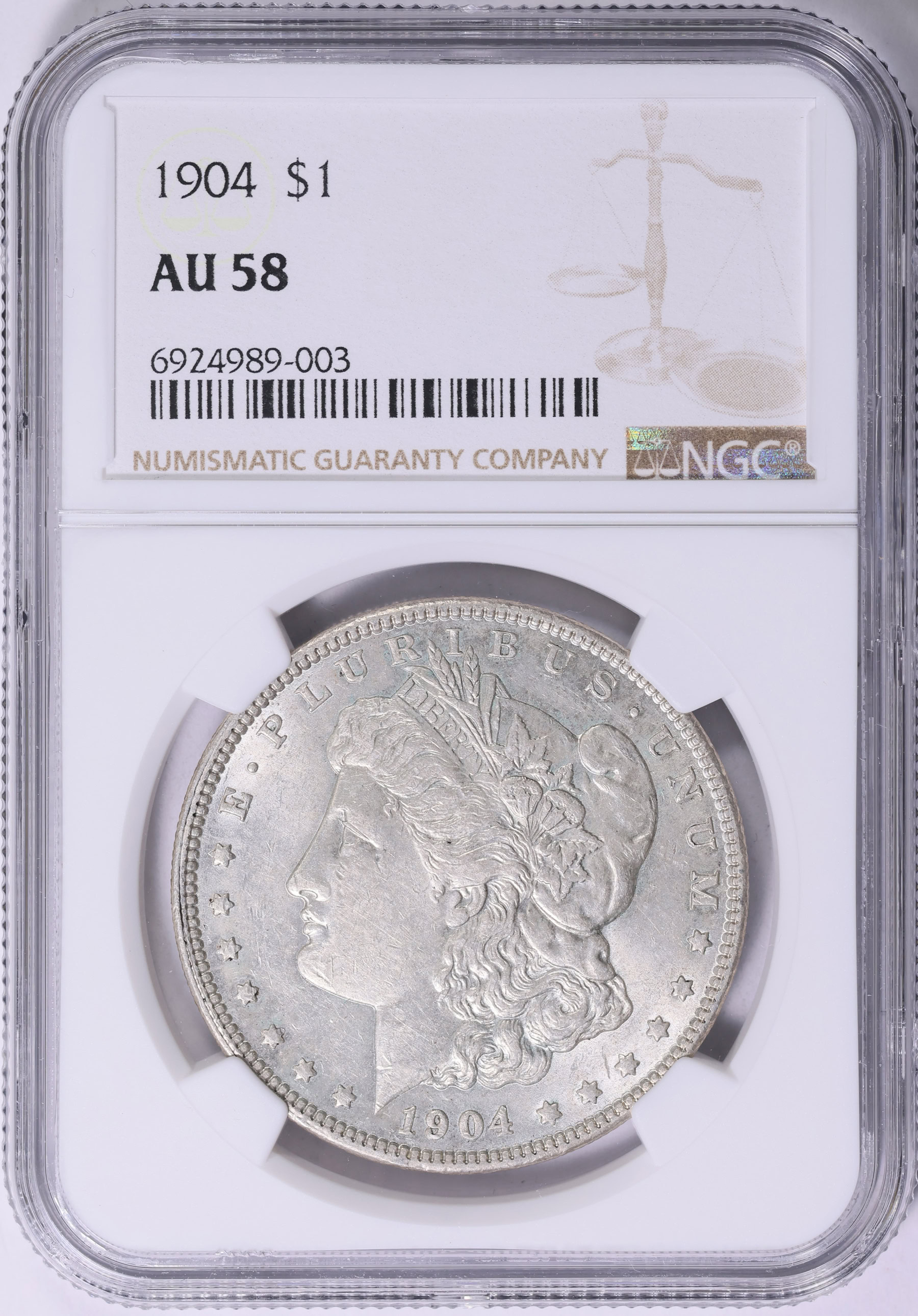 1904 Morgan Silver Dollar NGC AU-58 (Item 1887103) | GreatCollections Coin Auctions
