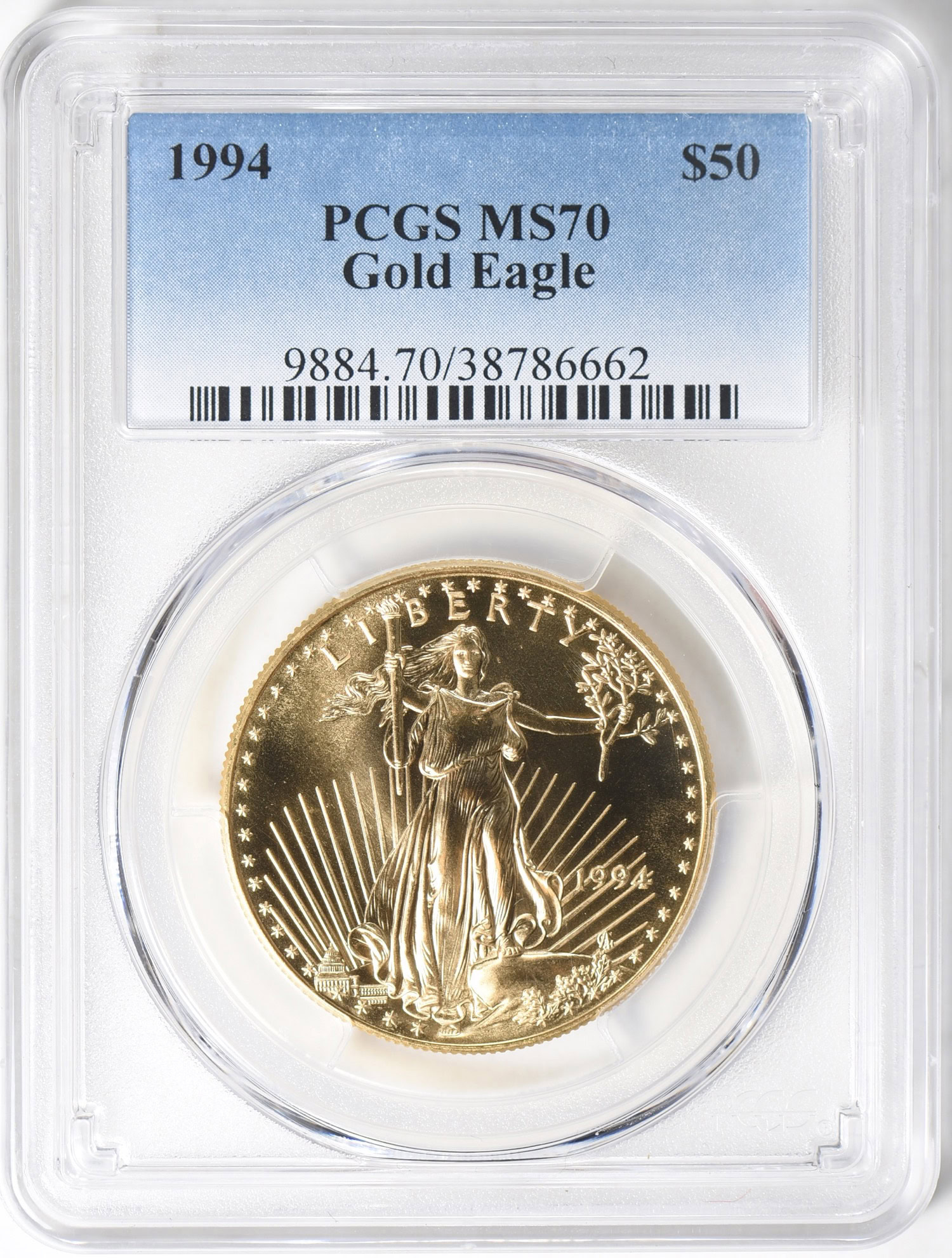 1994 $50 One-Ounce Gold American Eagle PCGS MS-70 (Item 1887115 ...