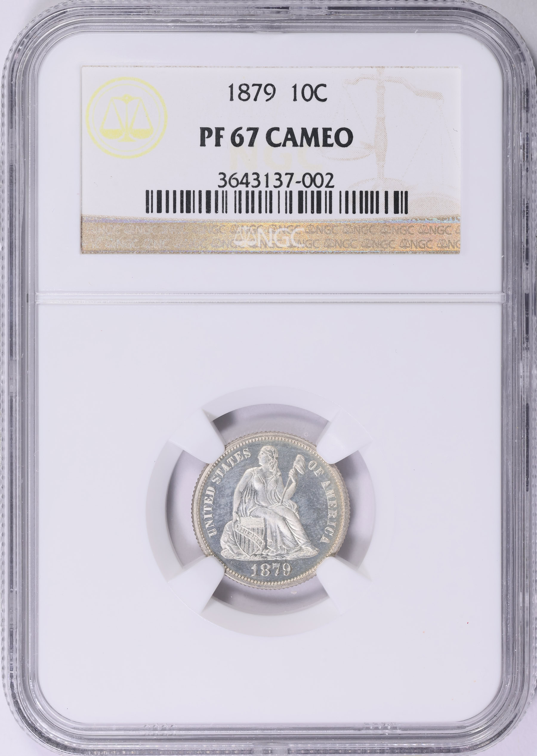 1879 Seated Liberty Dime NGC Proof-67 CAMEO (Item 1887128) | GreatCollections Coin Auctions