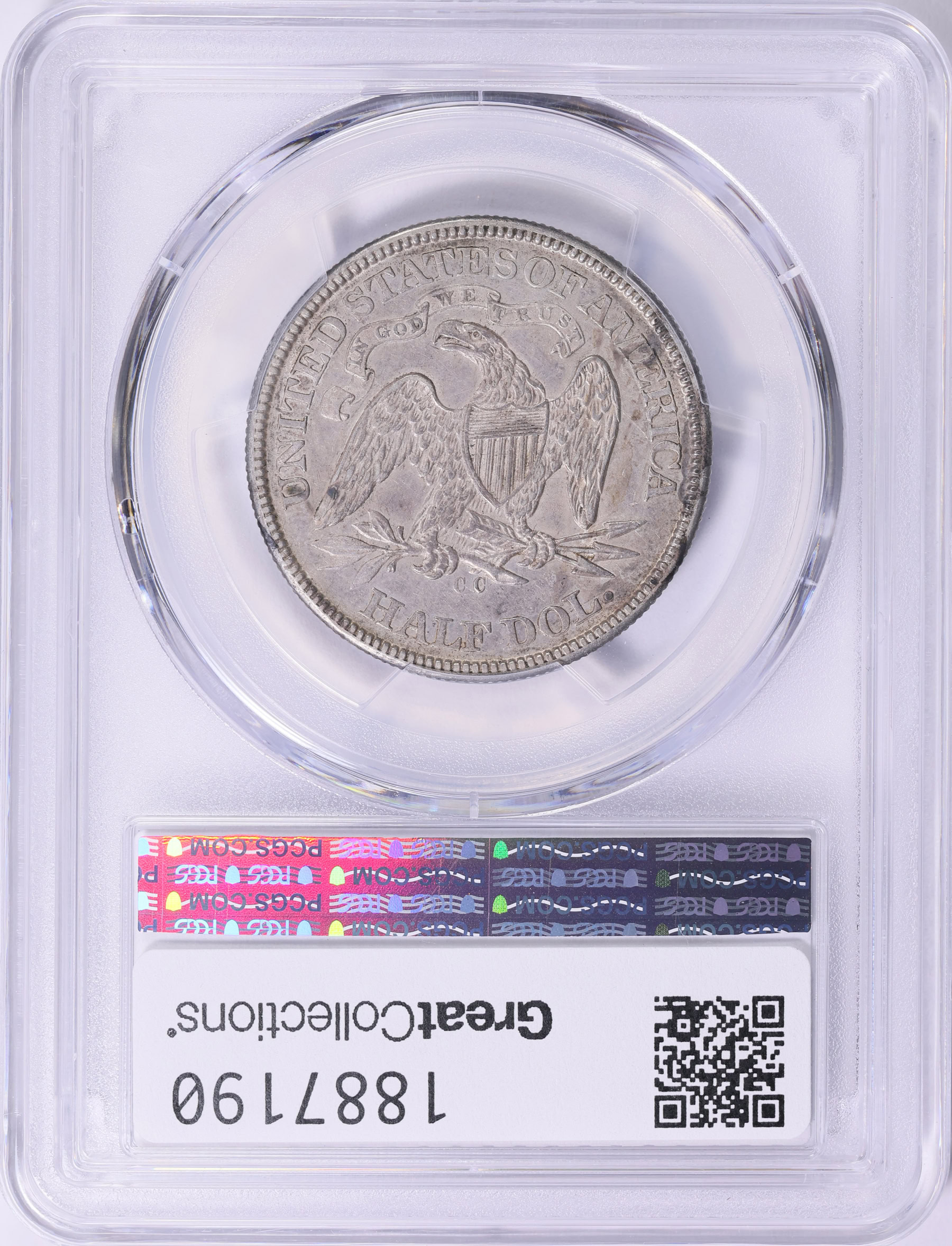 1876-CC Seated Liberty Half Dollar PCGS AU-50 (Item 1887190) | GreatCollections Coin Auctions