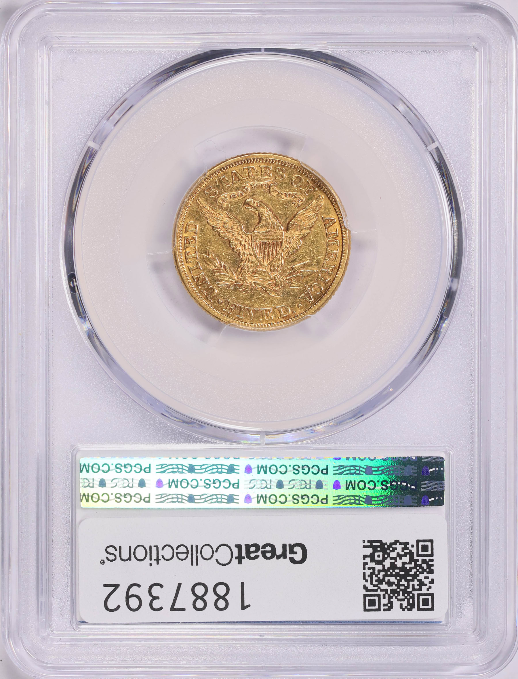 1881 Liberty Gold Half Eagle PCGS Genuine AU Details (Item 1887392) | GreatCollections Coin Auctions