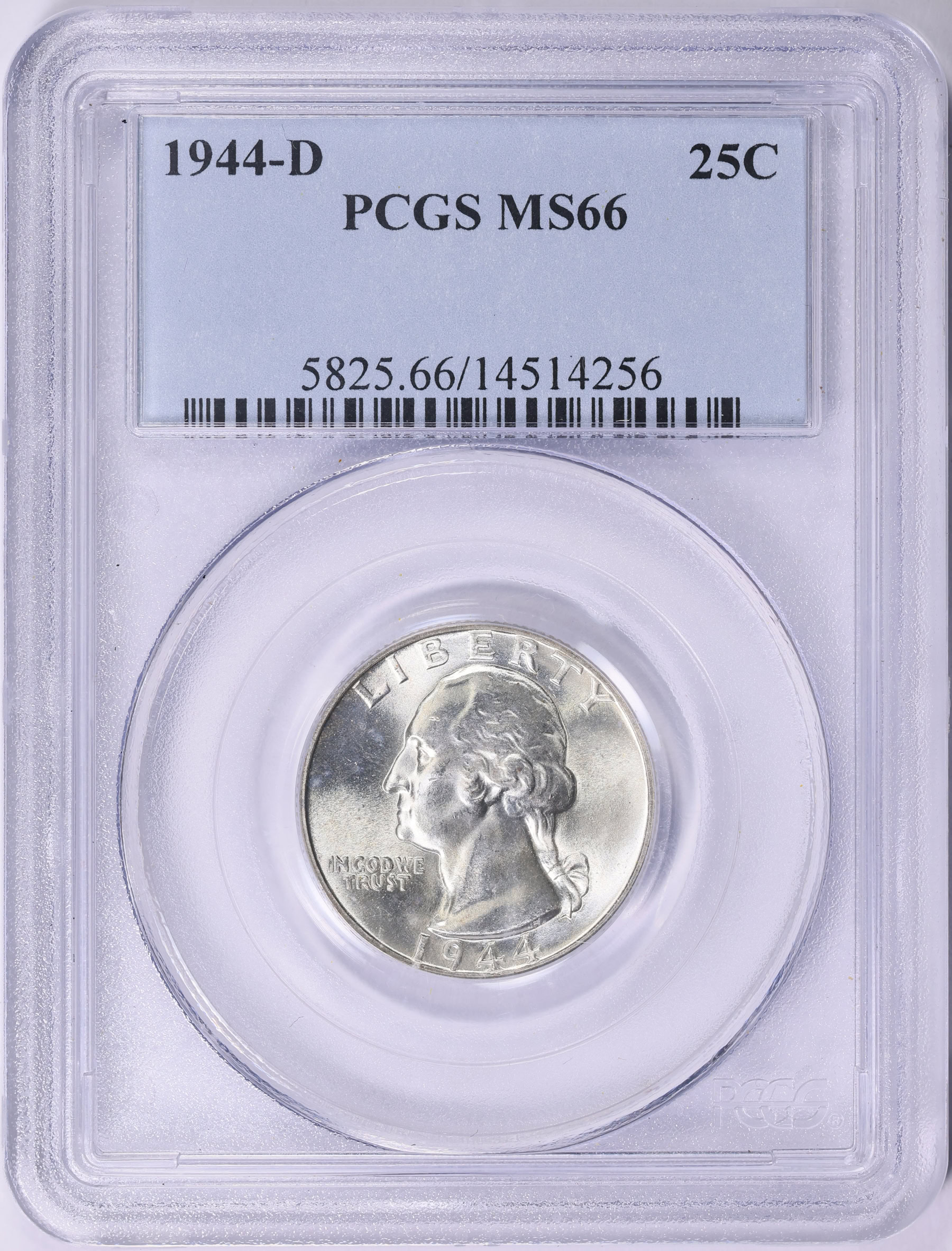 1944-D Washington Quarter PCGS MS-66 (Item 1887484) | GreatCollections Coin Auctions