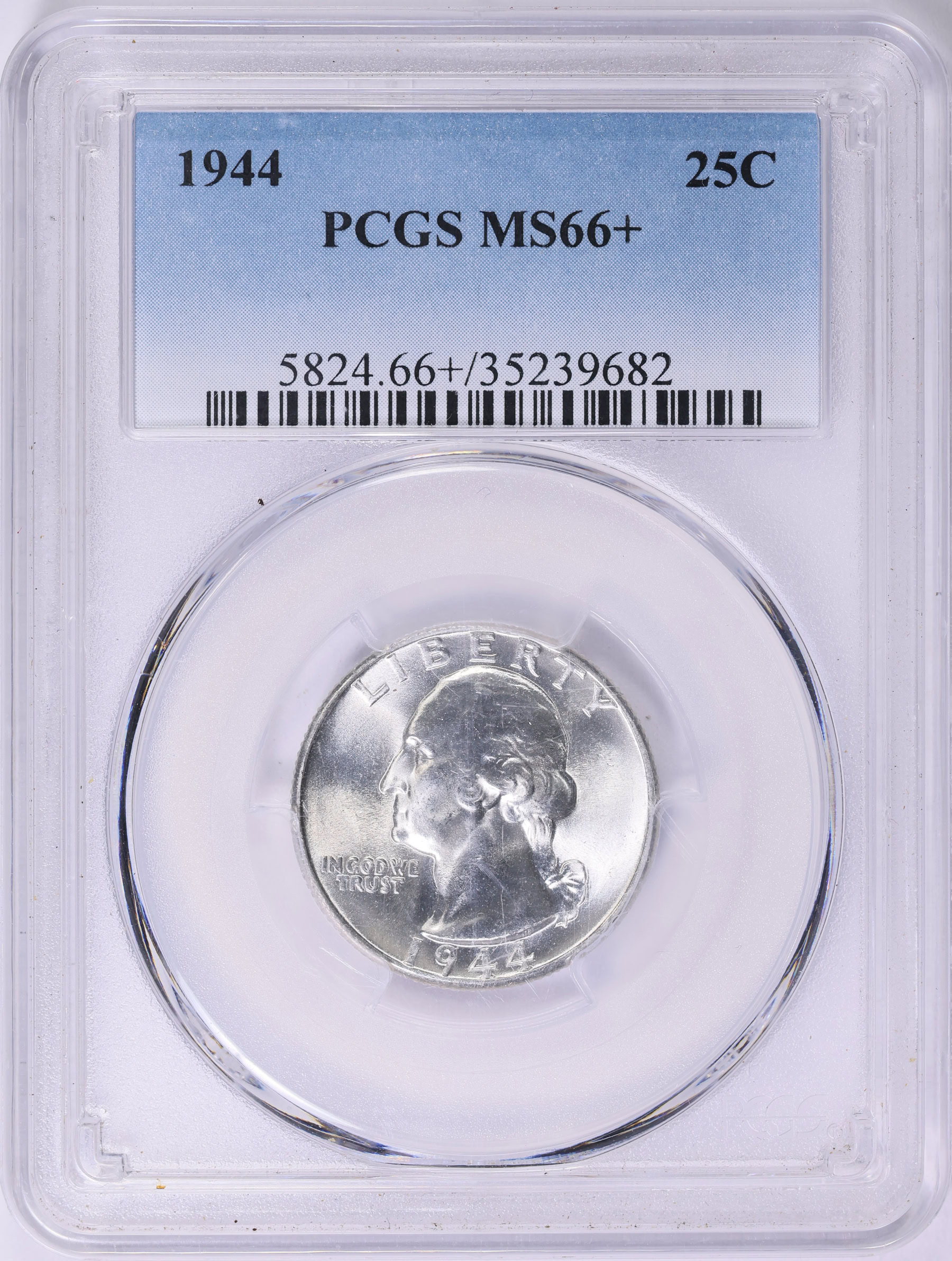 1944 Washington Quarter PCGS MS-66+ (Item 1887505) | GreatCollections Coin Auctions