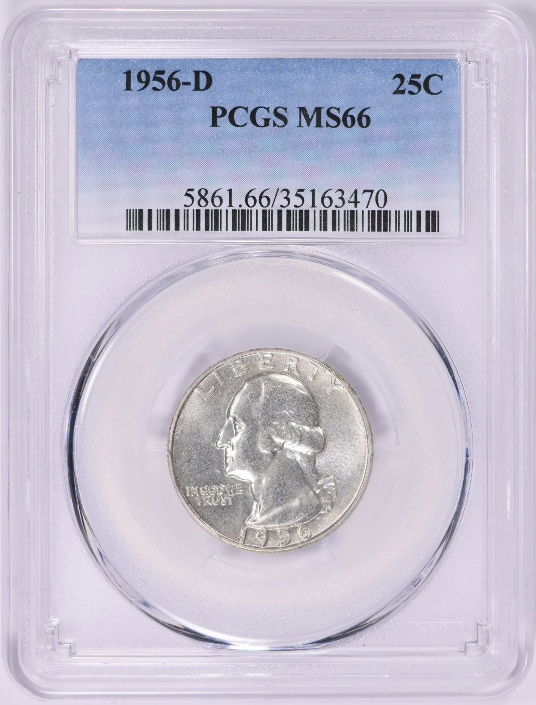 1956-D Washington Quarter PCGS MS-66 (Item 1887539) | GreatCollections Coin Auctions