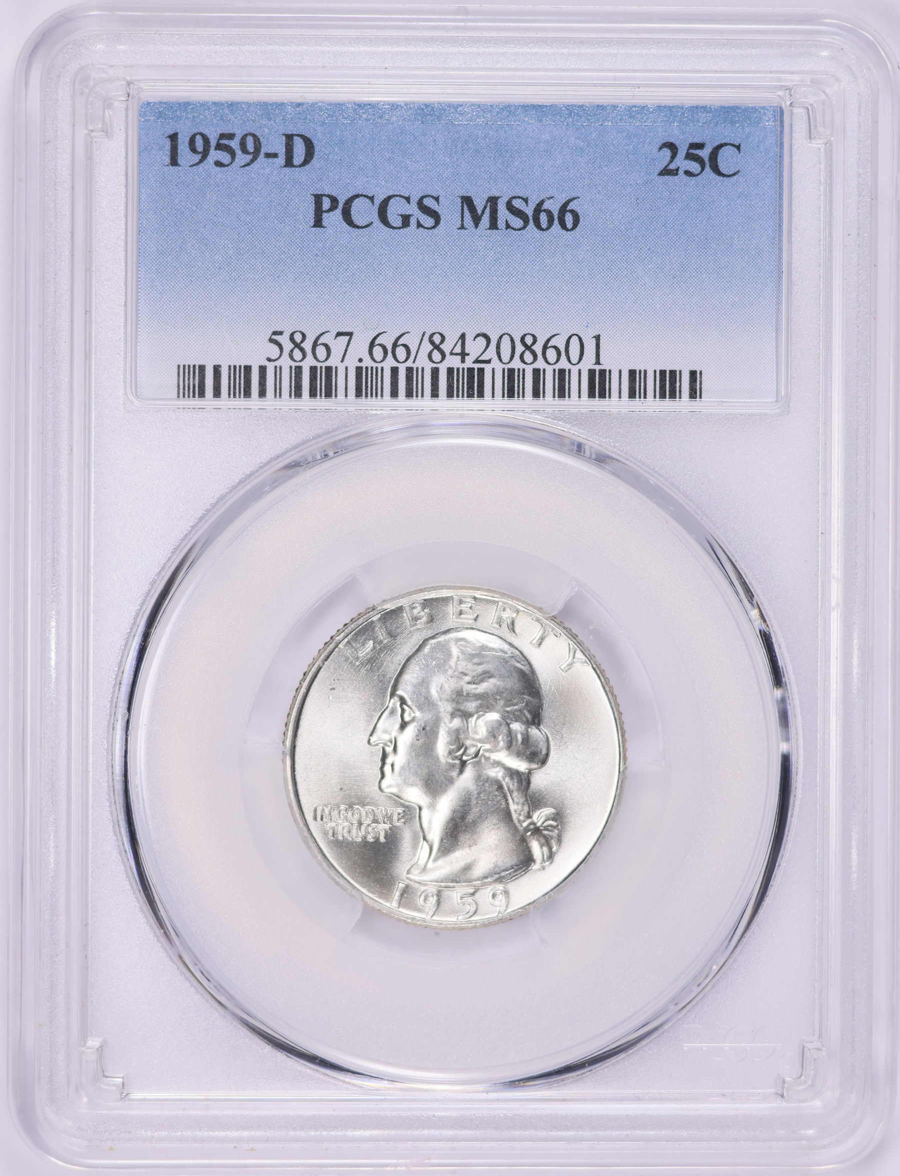 1959-D Washington Quarter PCGS MS-66 (Item 1887556) | GreatCollections ...