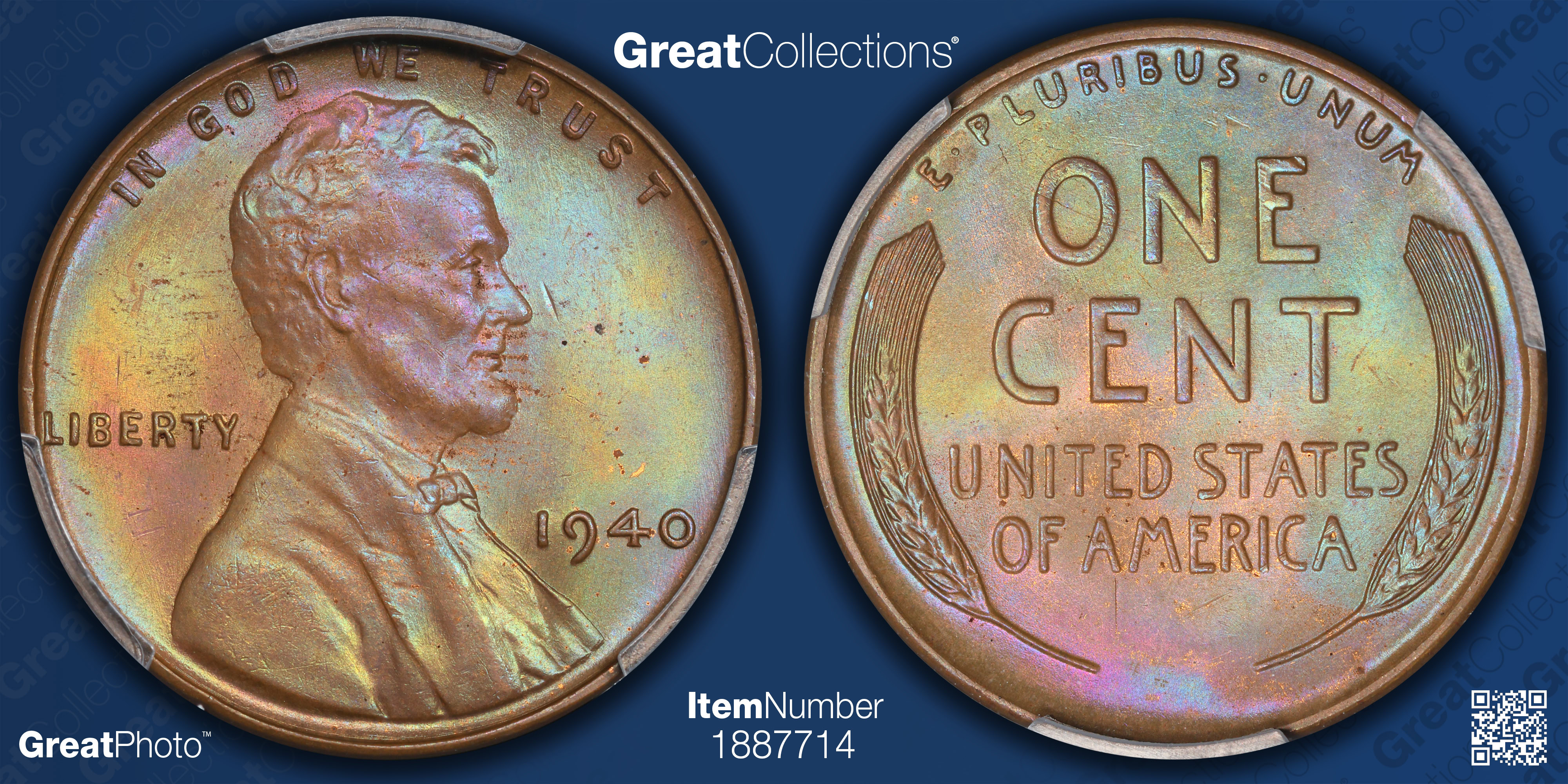 1940 Lincoln Cent PCGS MS-65 BN (Toned) (Item 1887714 ...