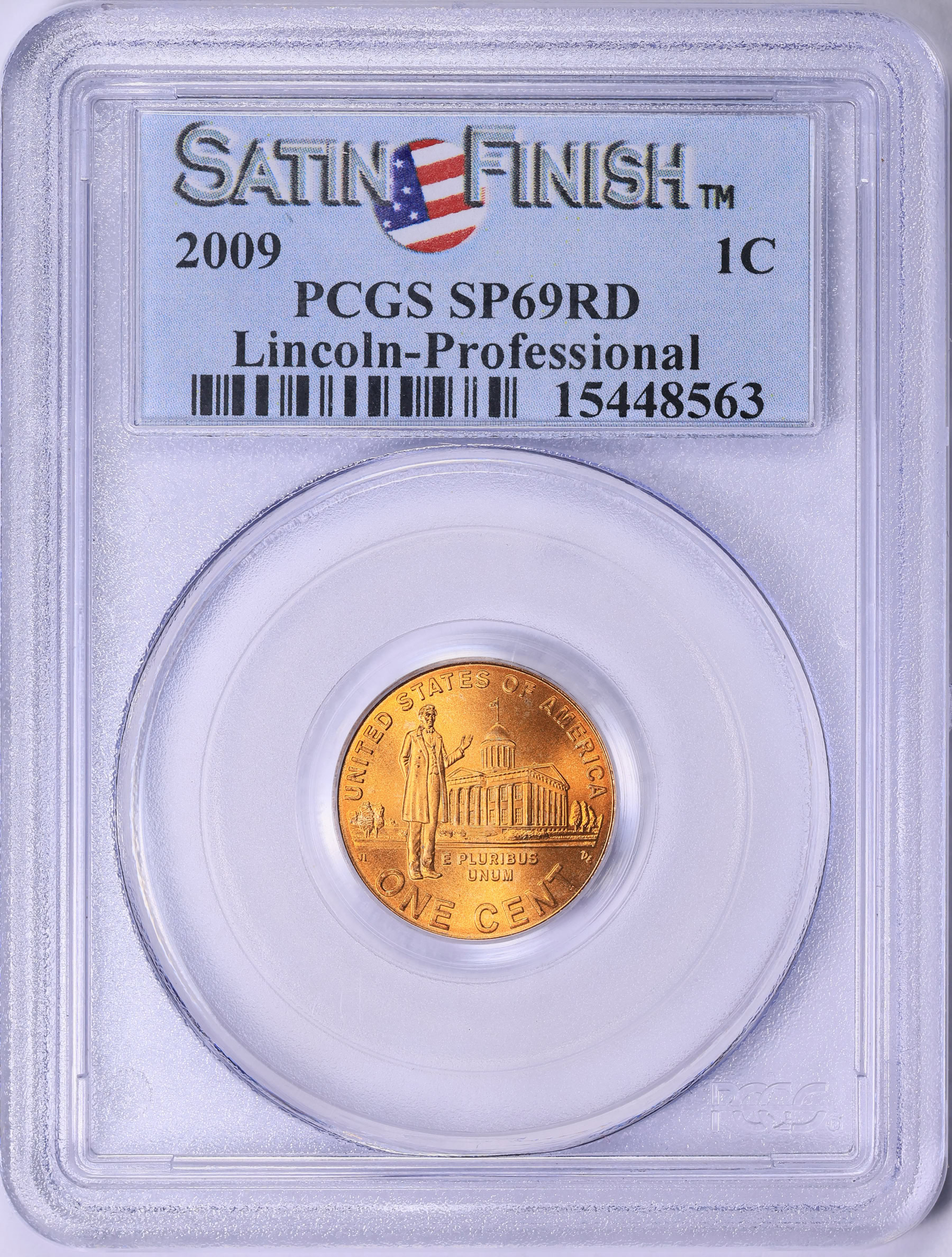 2009 Lincoln Cent Professional Life Satin Finish PCGS SP-69 RD (Item ...