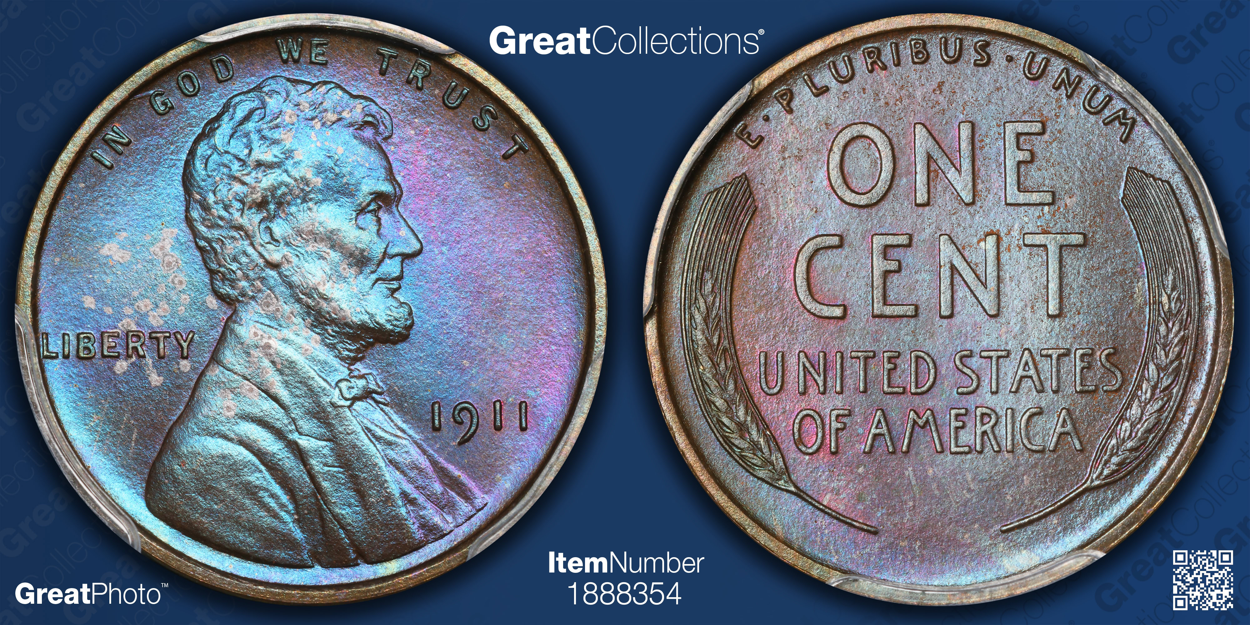 1911 Lincoln Cent PCGS Proof-65 BN (Toned) (The Larry Shepherd ...