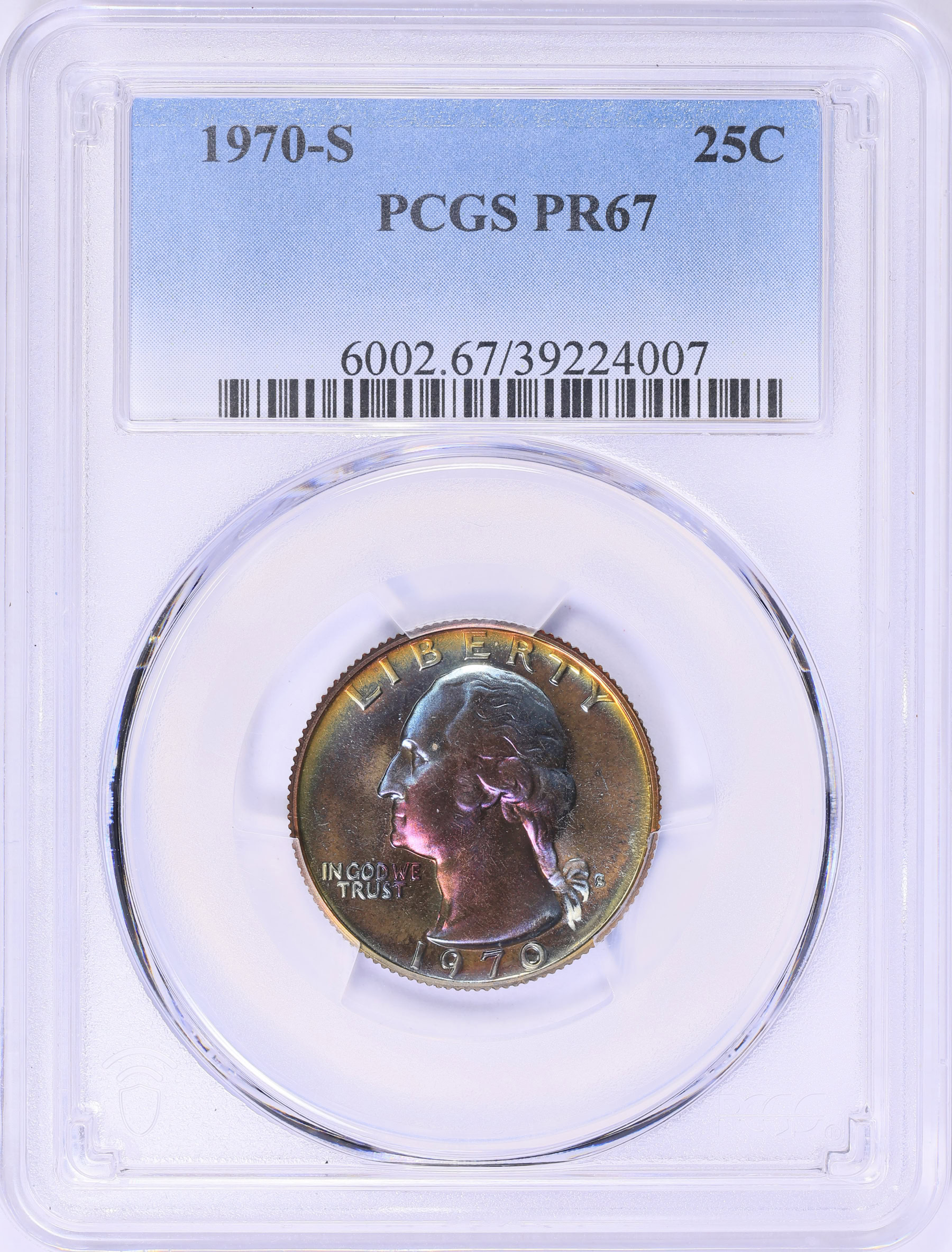 1970-S Washington Quarter PCGS Proof-67 (Toned) (Item 1888488 ...